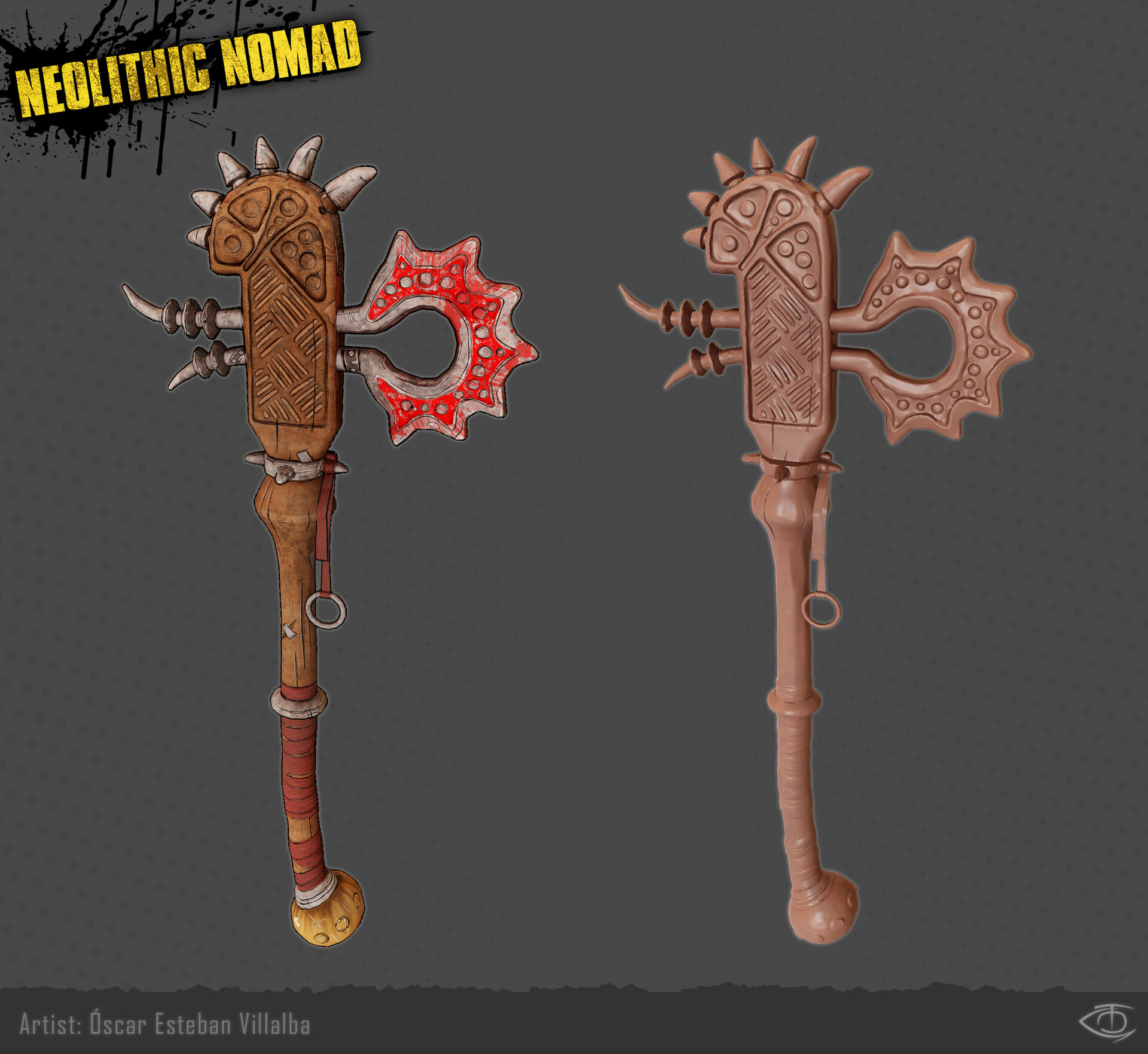 Óscar Esteban Villalba - Neolithic Nomad: Borderlands artstyle