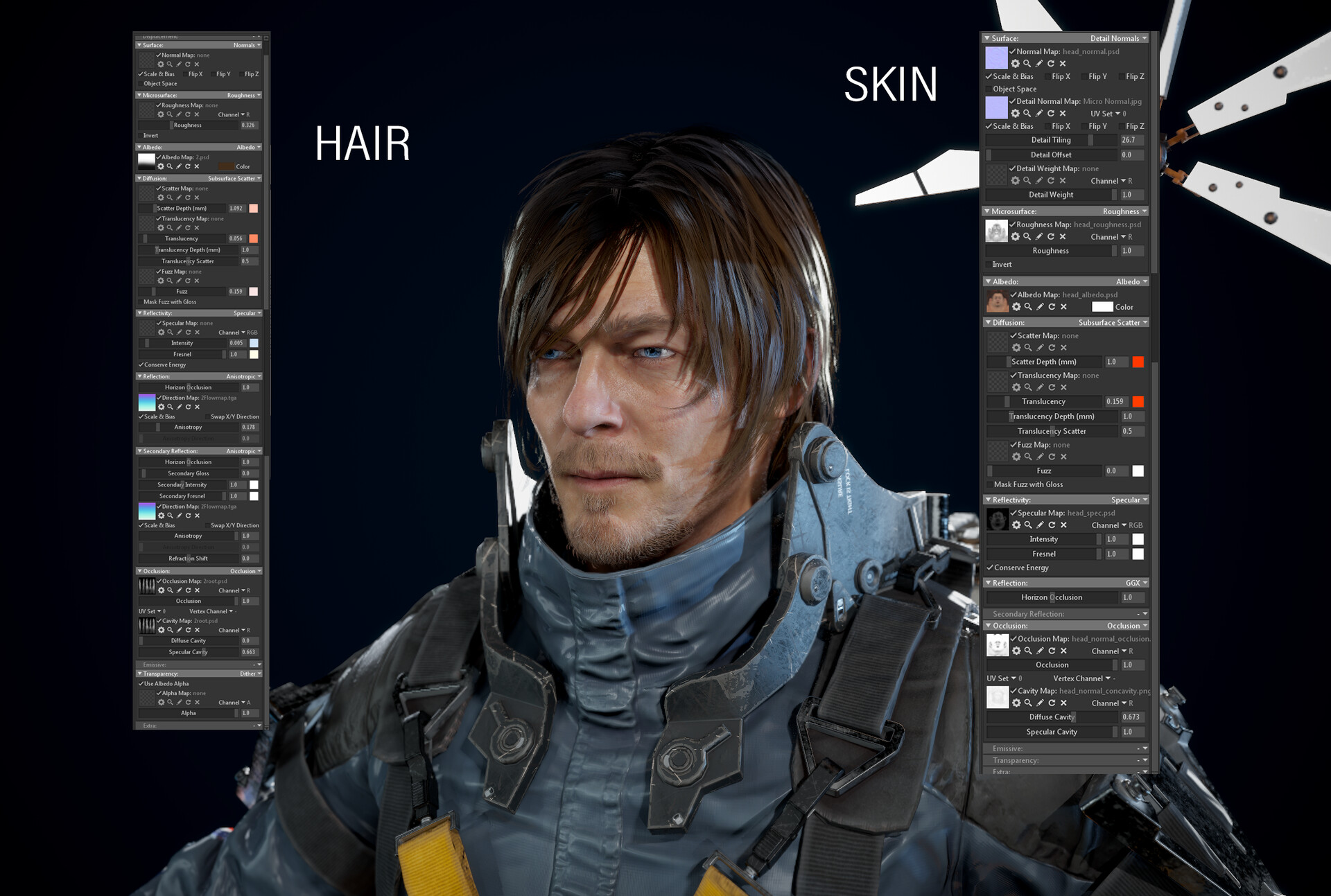 dotch Zeng - 【realtime】Death Stranding Norman Reedus fanart and breakdown