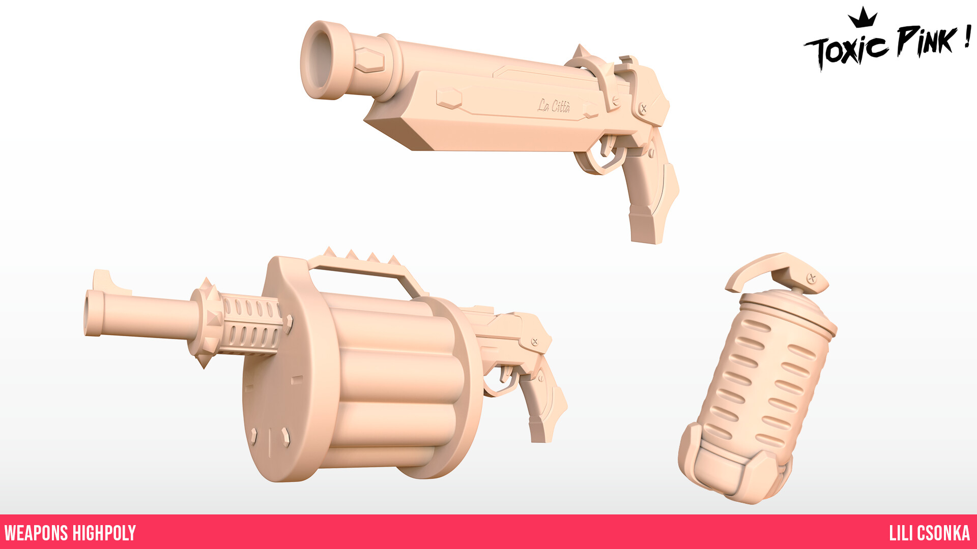 Lili Csonka - Toxic Pink! Highpoly Models
