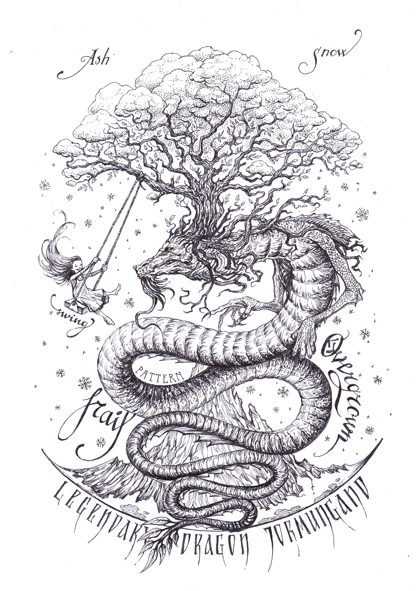 Max Olin - A frail, overgrown, but still legendary dragon swinging snow ash