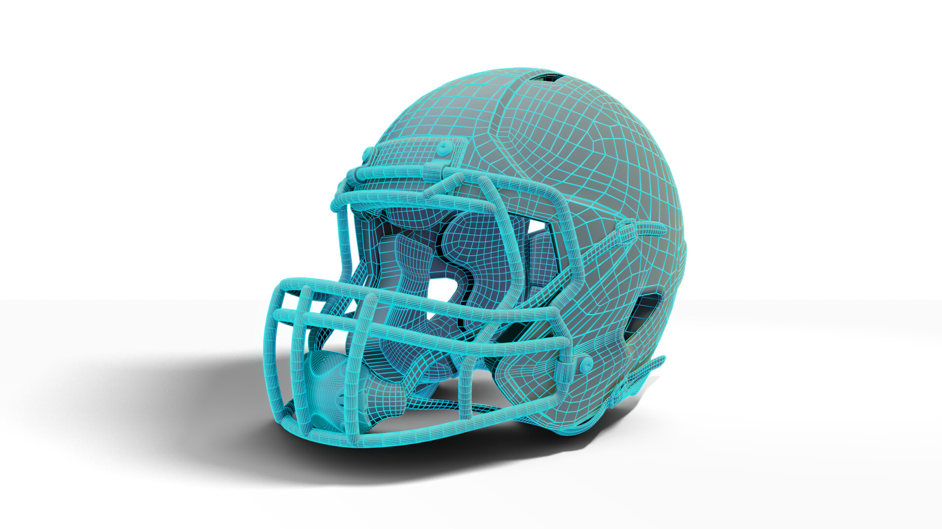 Football Helmet Back View