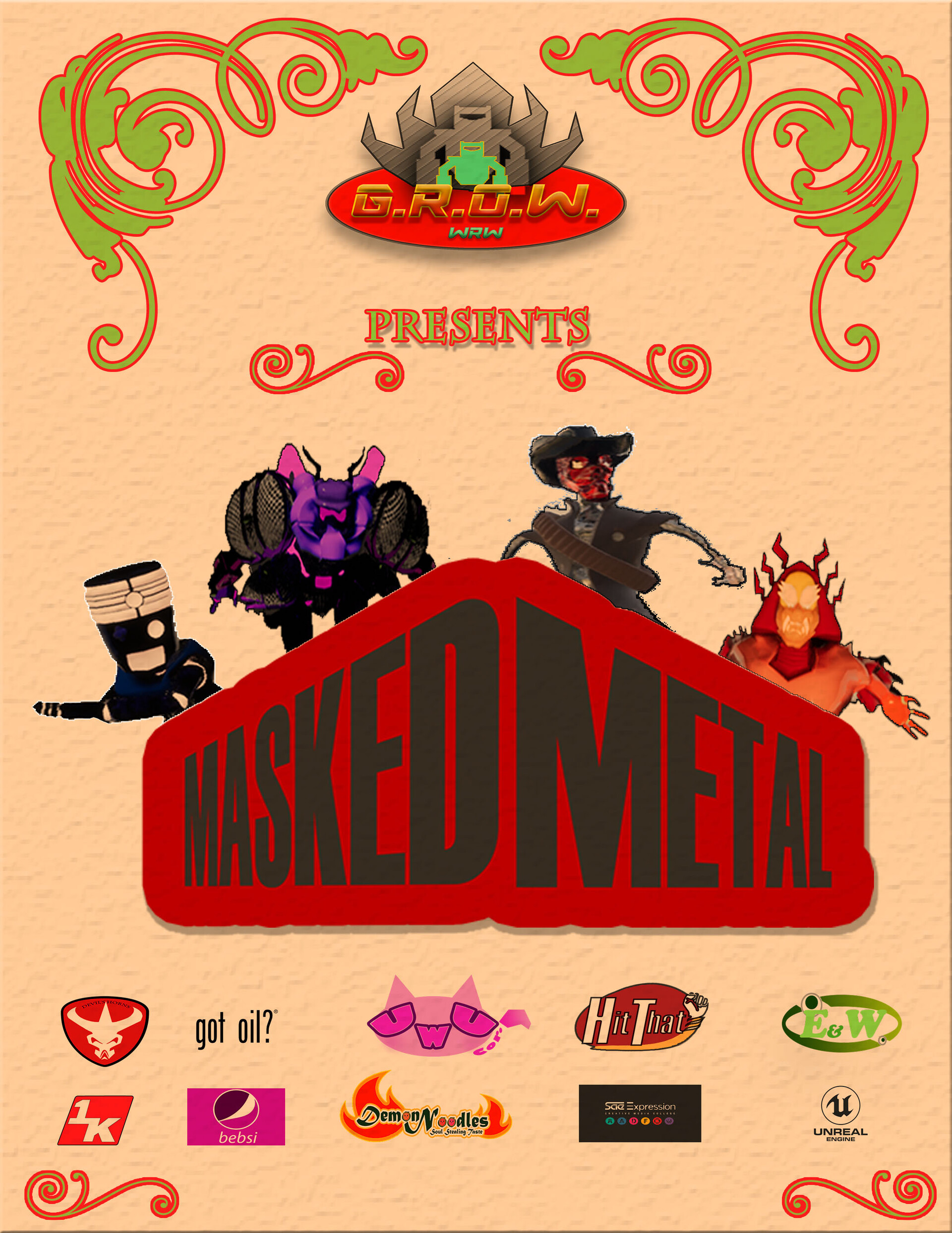 ArtStation - Masked Metal Poster