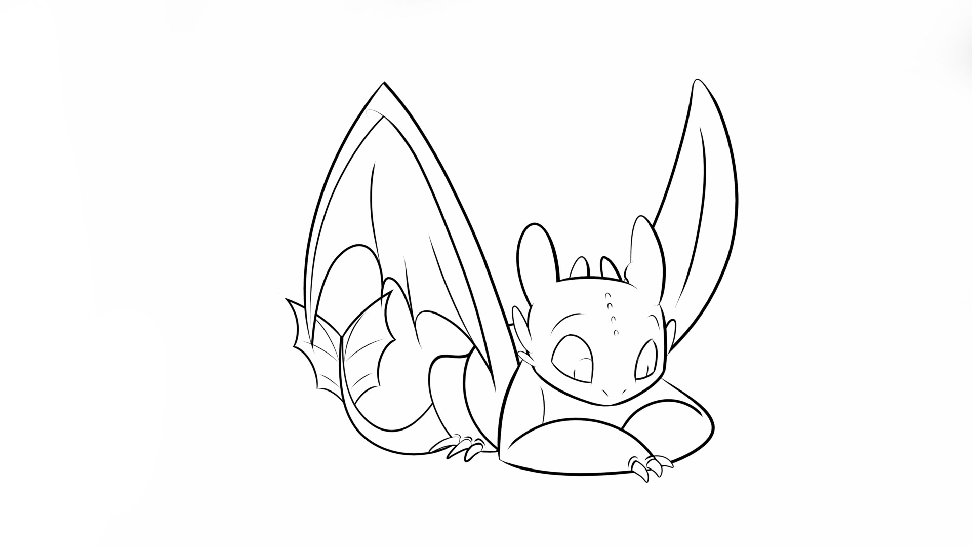 Toothless Outline
