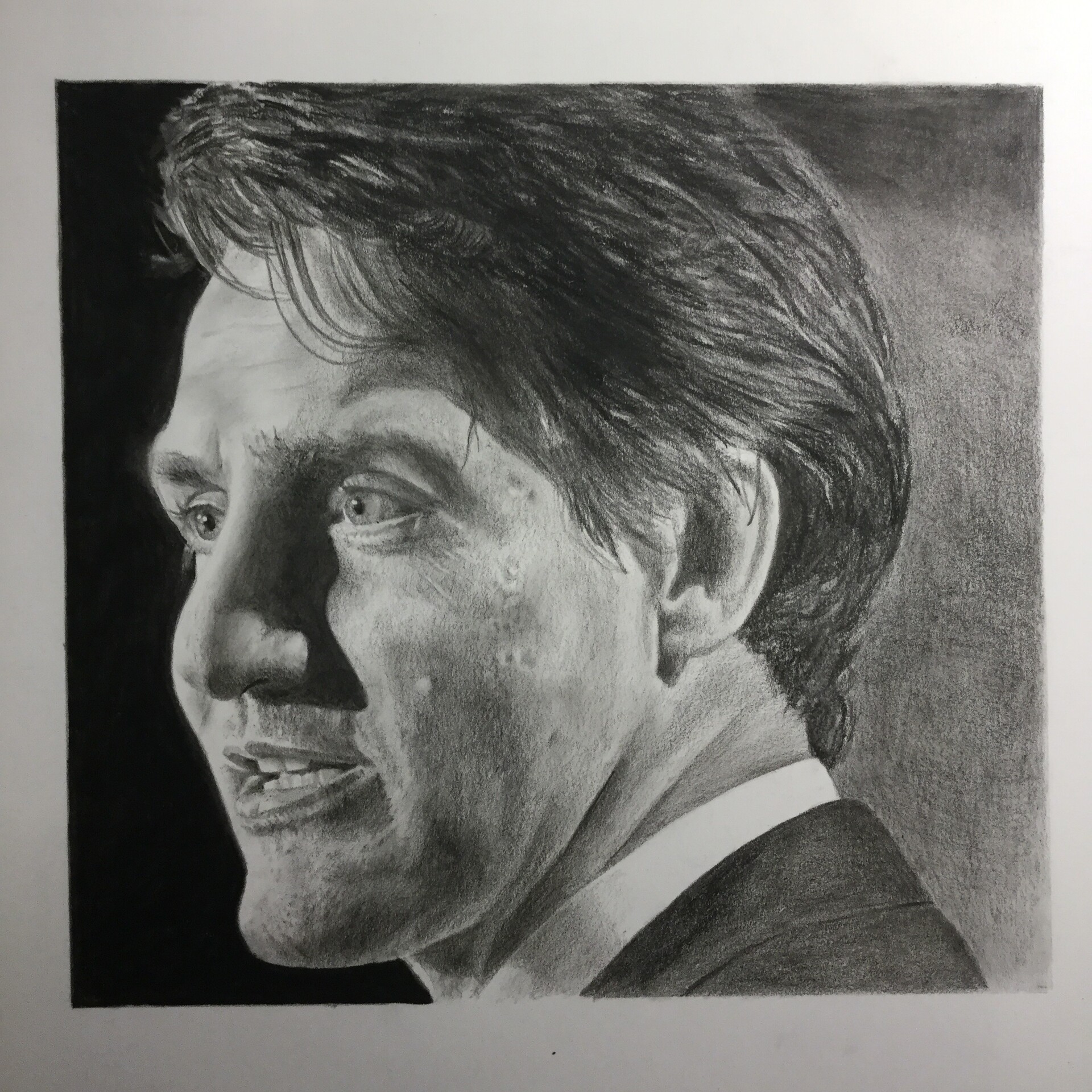ArtStation - Charcoal of Justin Trudeau