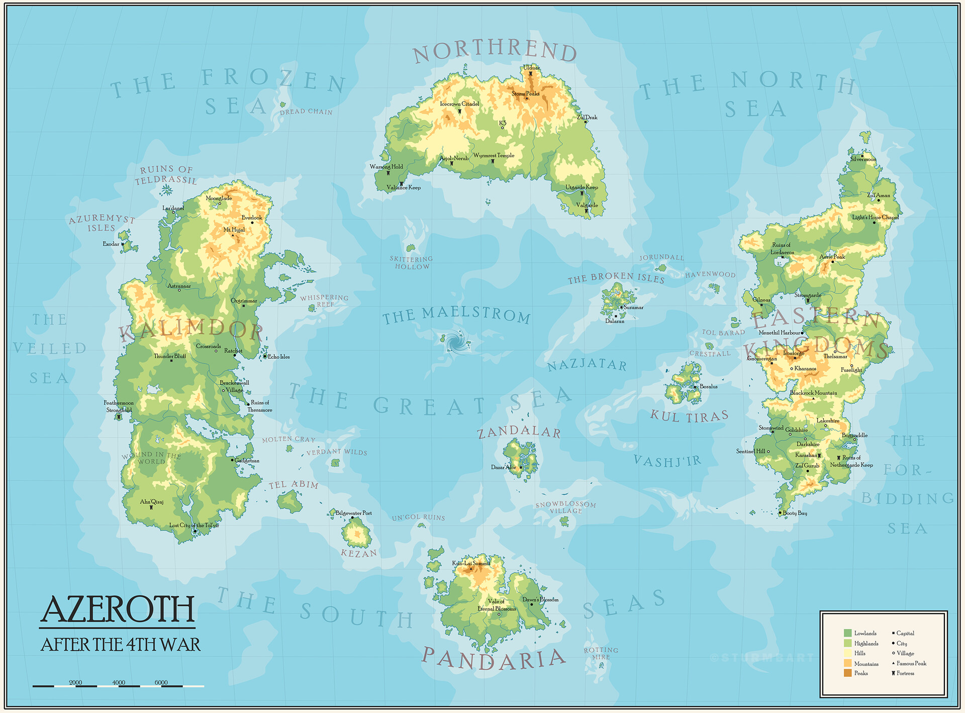 ArtStation - Realistic Azeroth world map