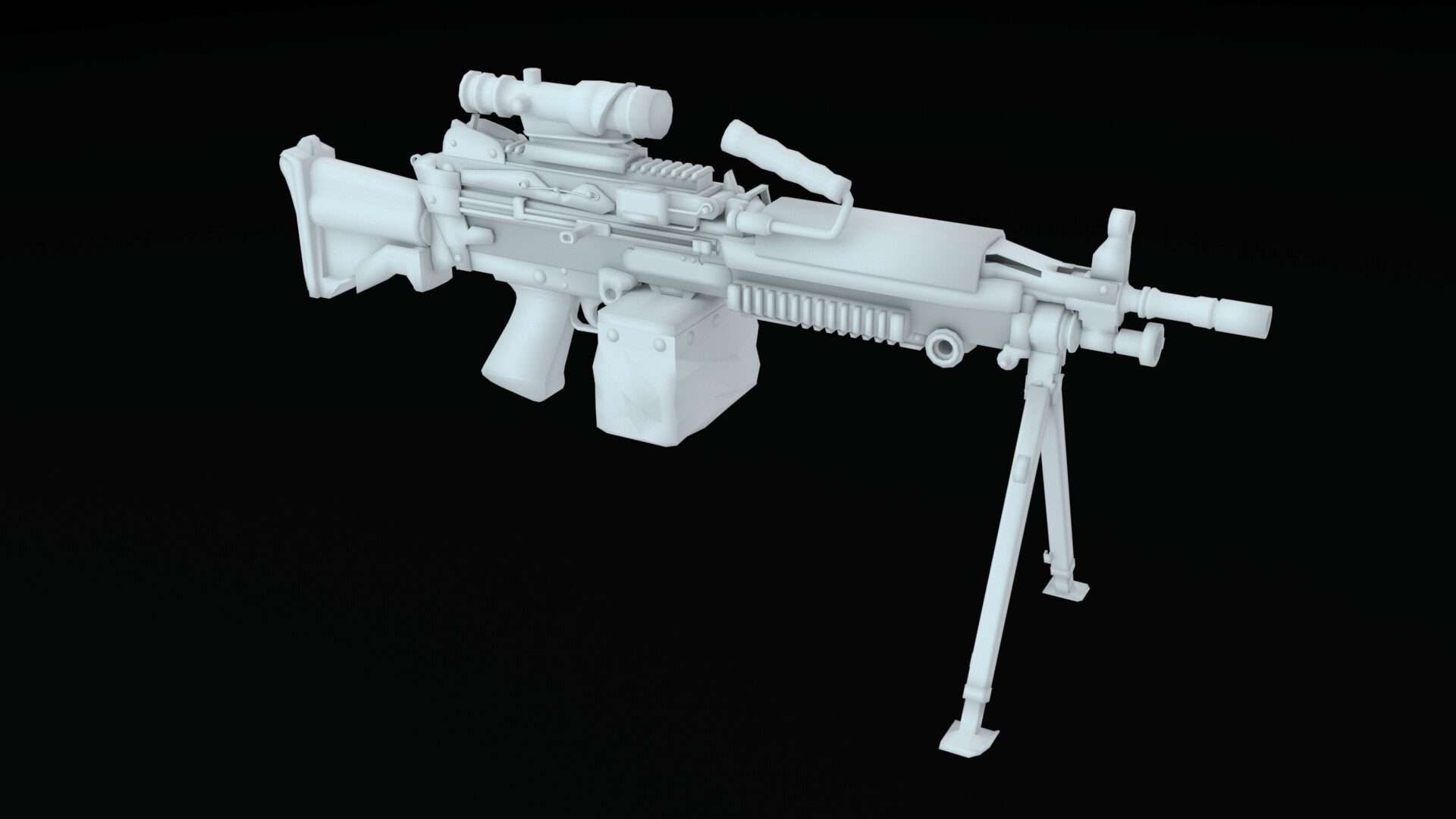 Hugo Cunha - M249 PIP Machine Gun - Game Ready