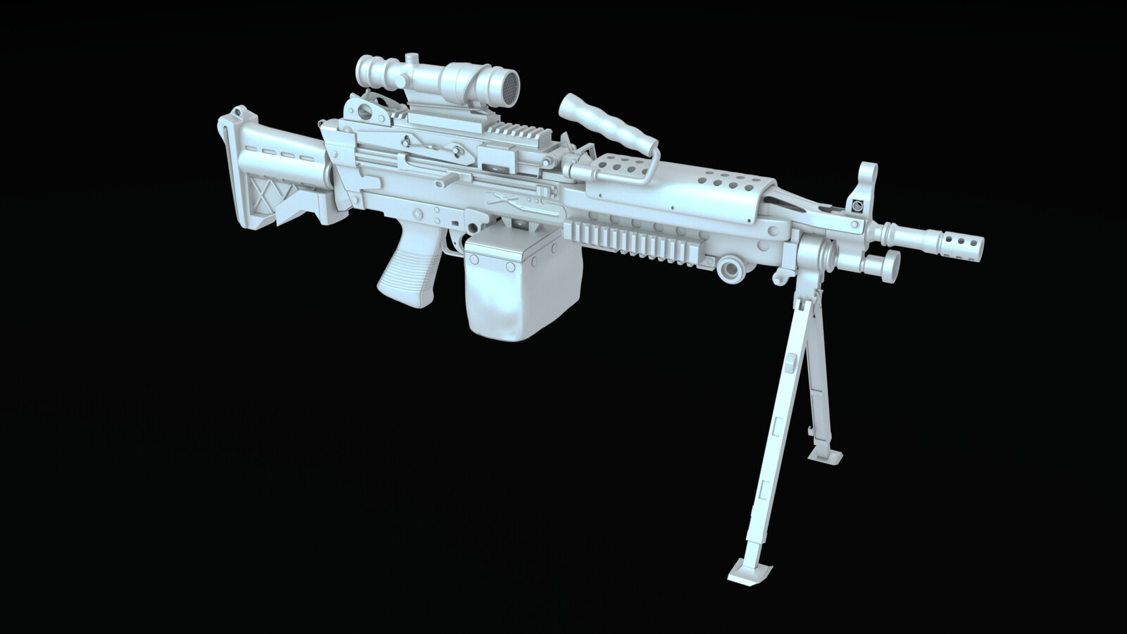 Hugo Cunha - M249 PIP Machine Gun - Game Ready