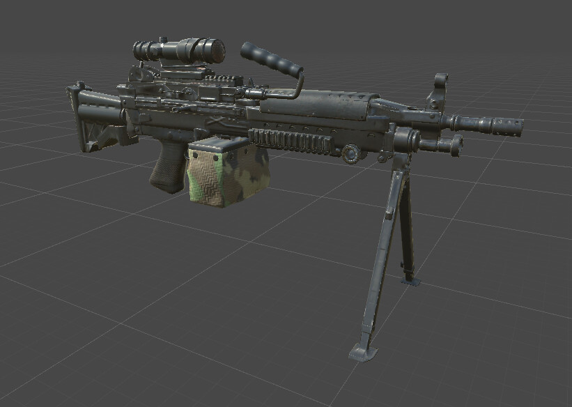 Hugo Cunha - M249 PIP Machine Gun - Game Ready