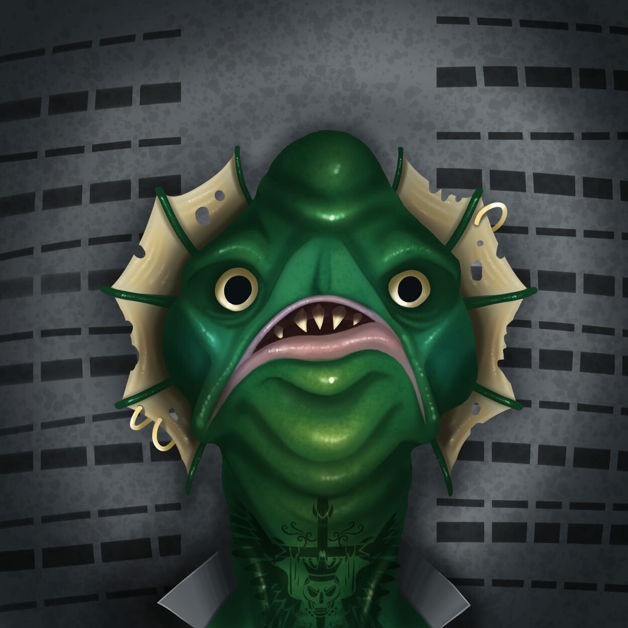 ArtStation - Swamp thing - Monster mugshot series