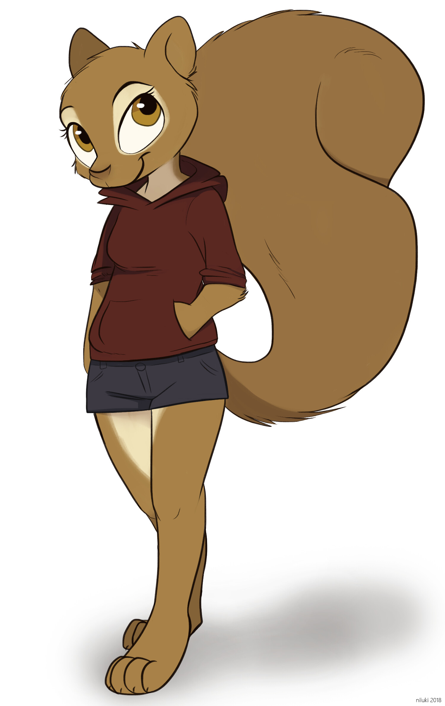 Artstation Cartoony Squirrel Character