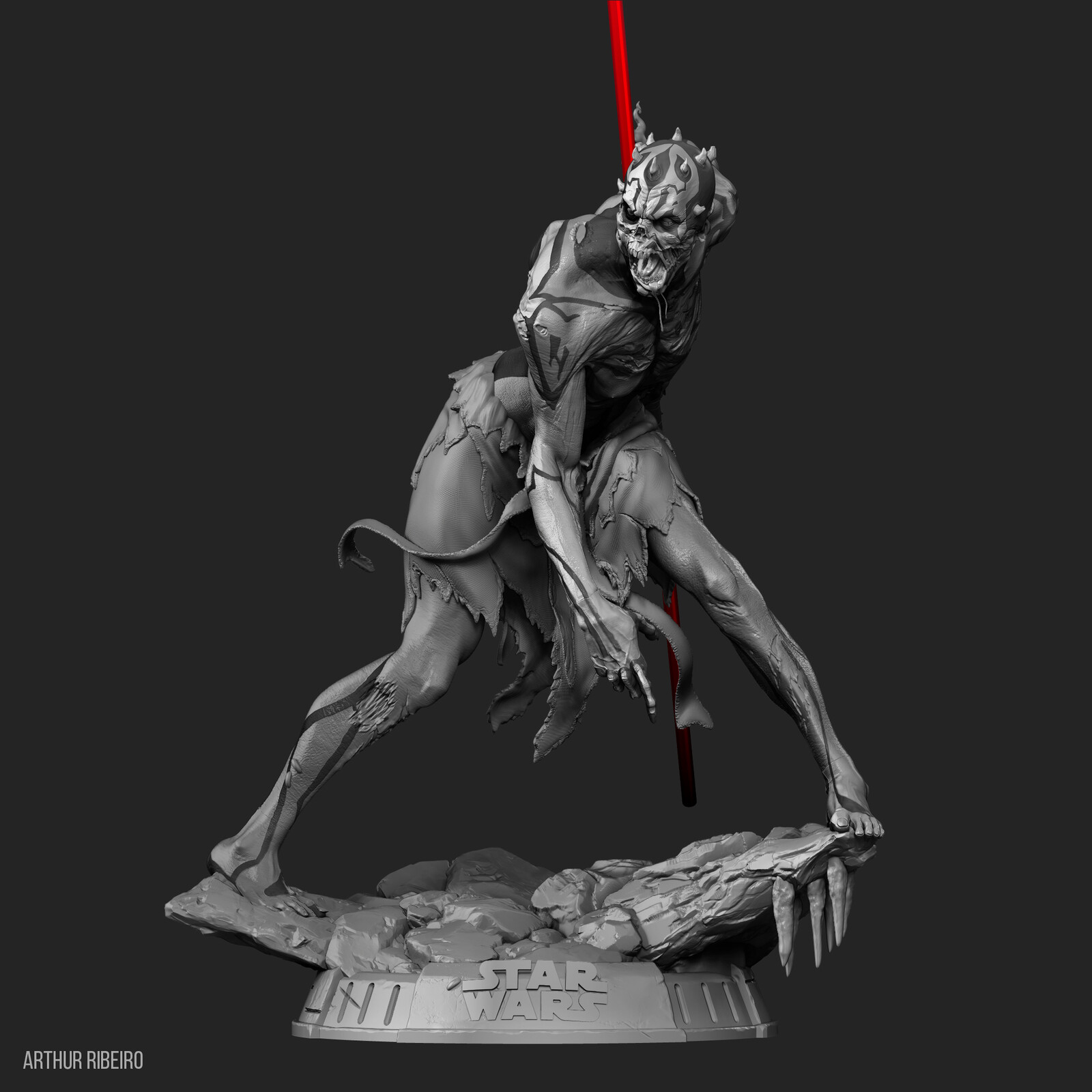 Arthur Ribeiro - Darth Maul Zombie - Fan Art
