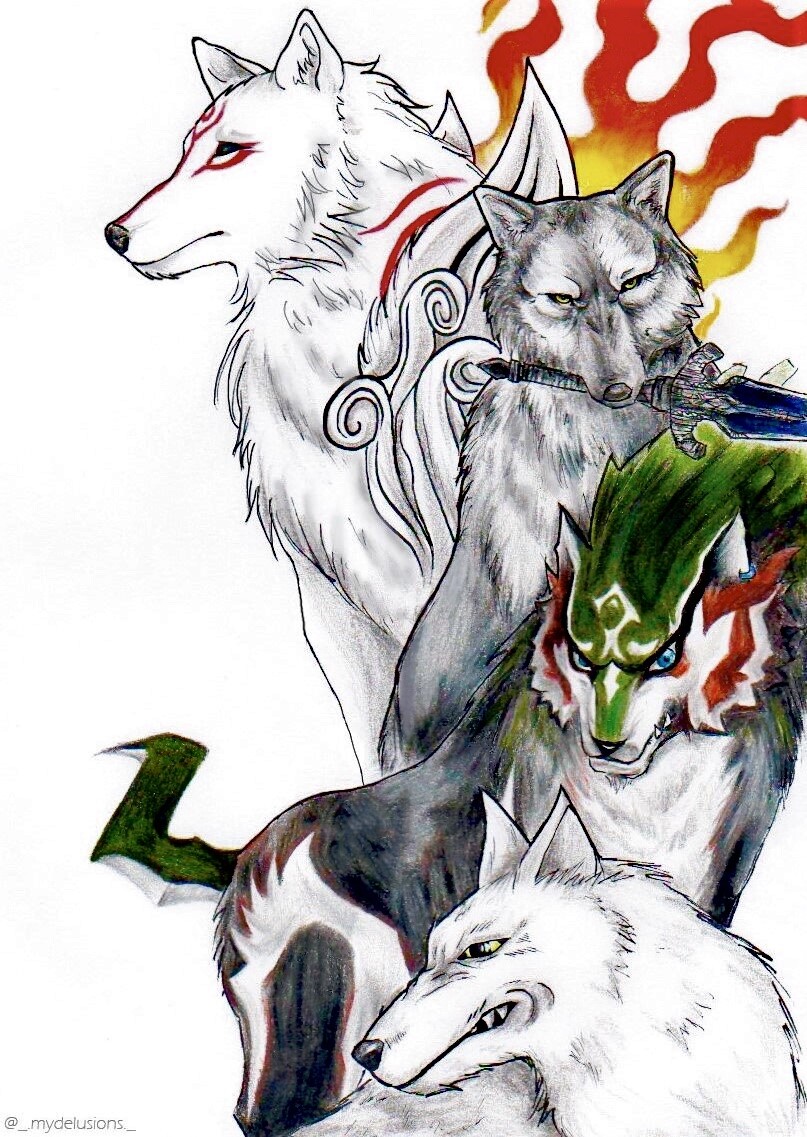 Okami And Wolf Link