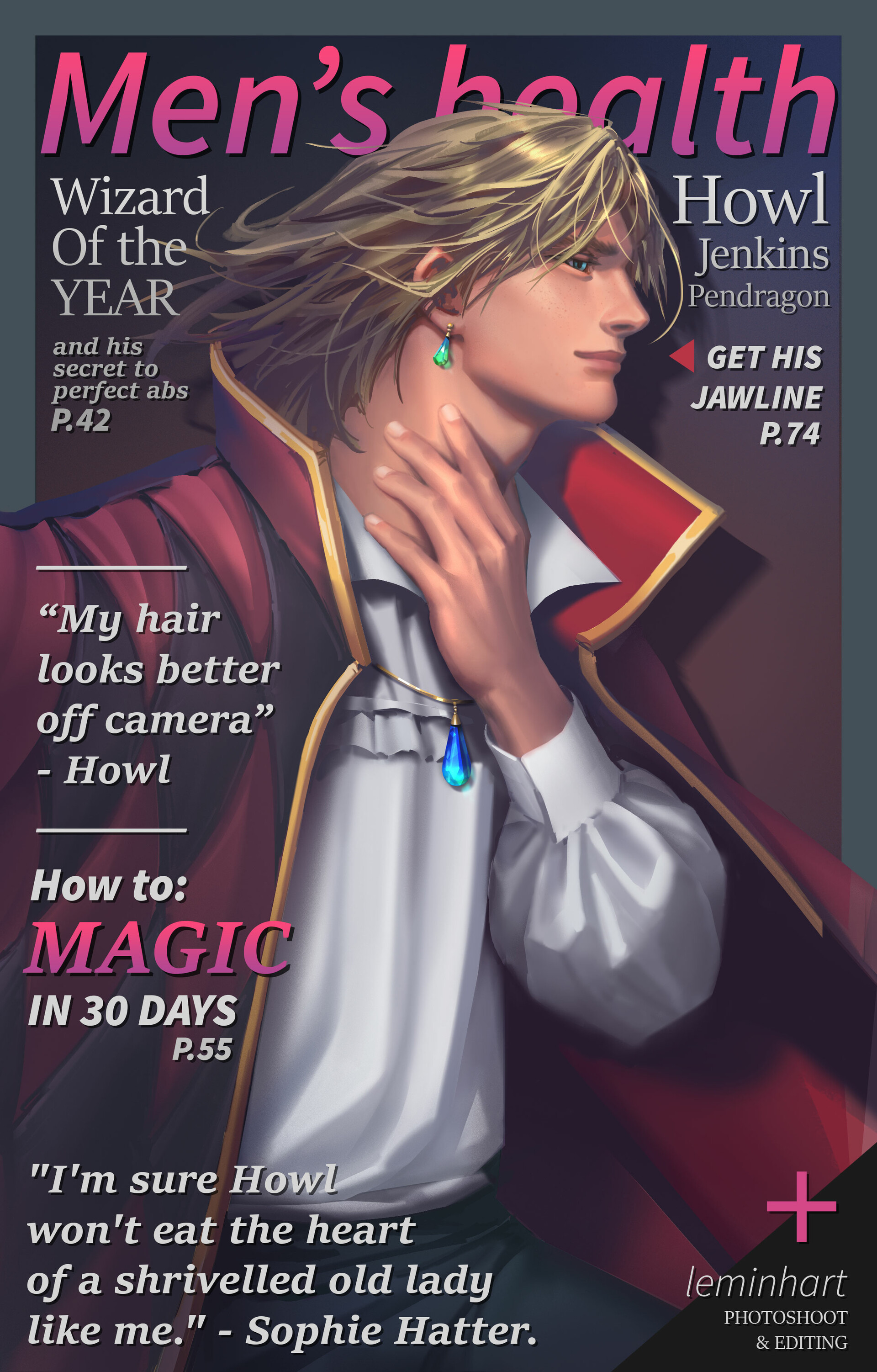ArtStation - Howl on a magazine cover