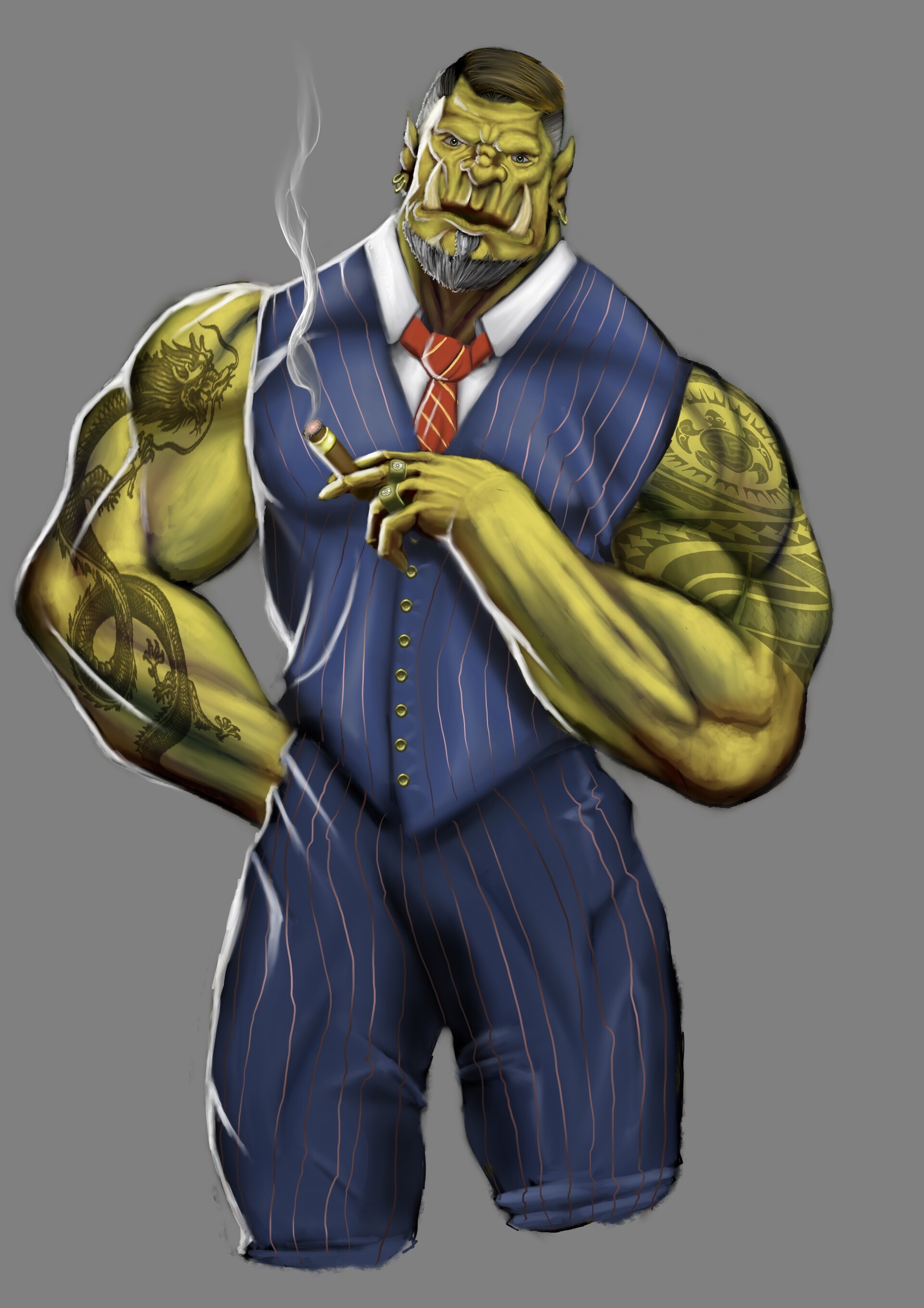 ArtStation - ORC IN A SUIT-CONCEPT ART