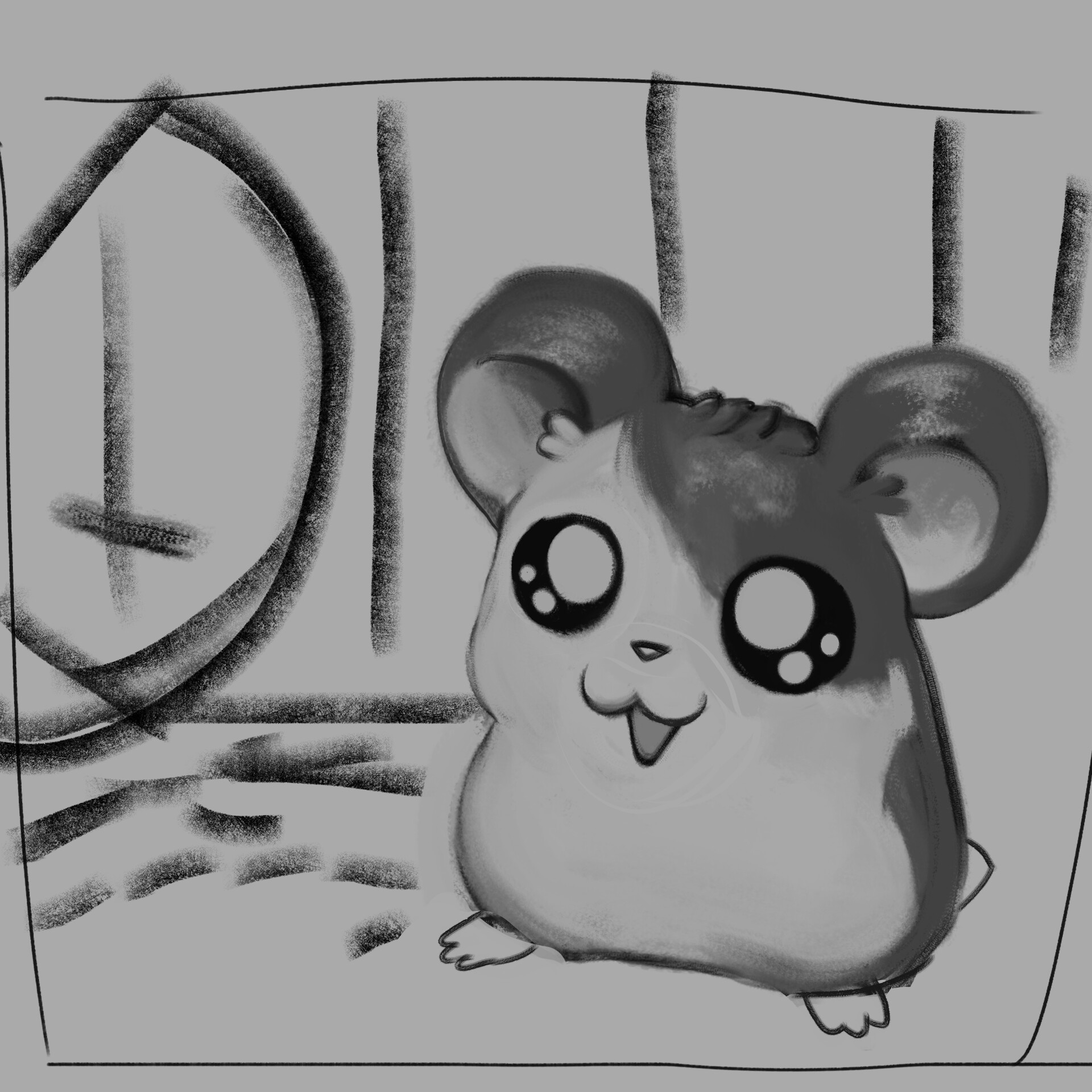 hamtaro drawing easy