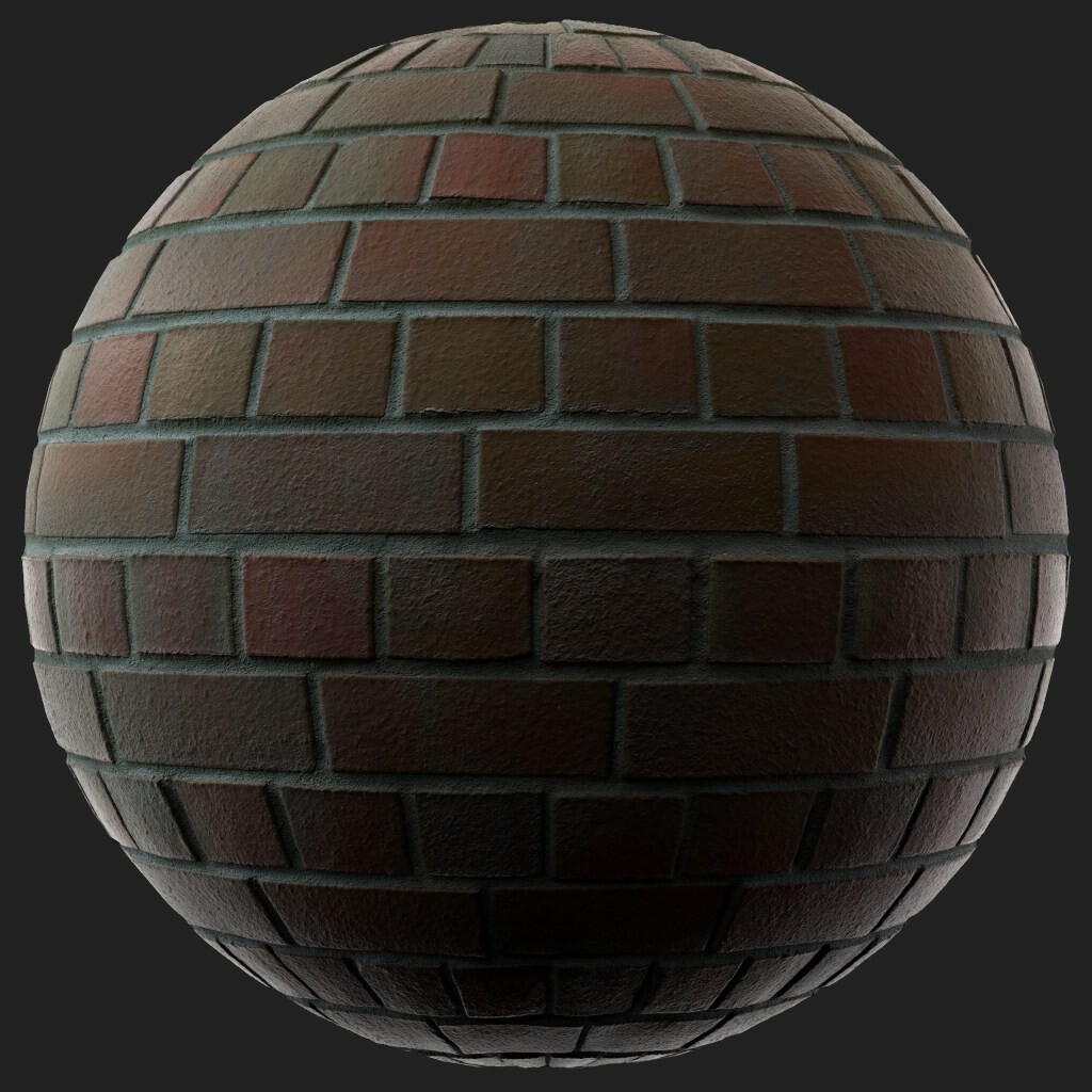 3D Scanned Textures - Free Photoscanned Red Brick Wall Material
