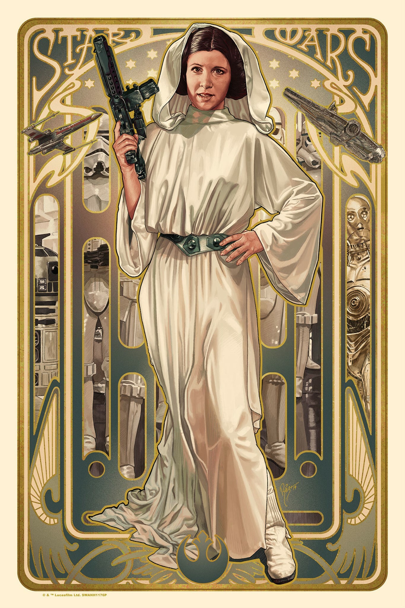 Star Wars Leia by Ruiz Burgos : r/PopArtNouveau