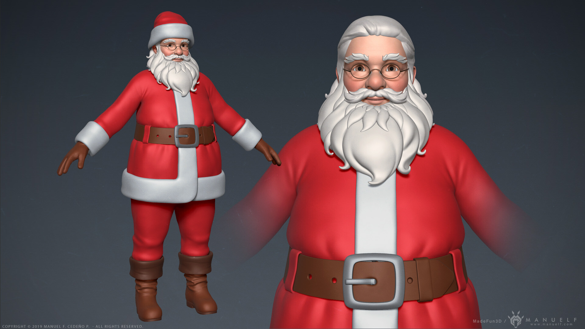 Manuel F. Cedeño - Stylized Santa Claus