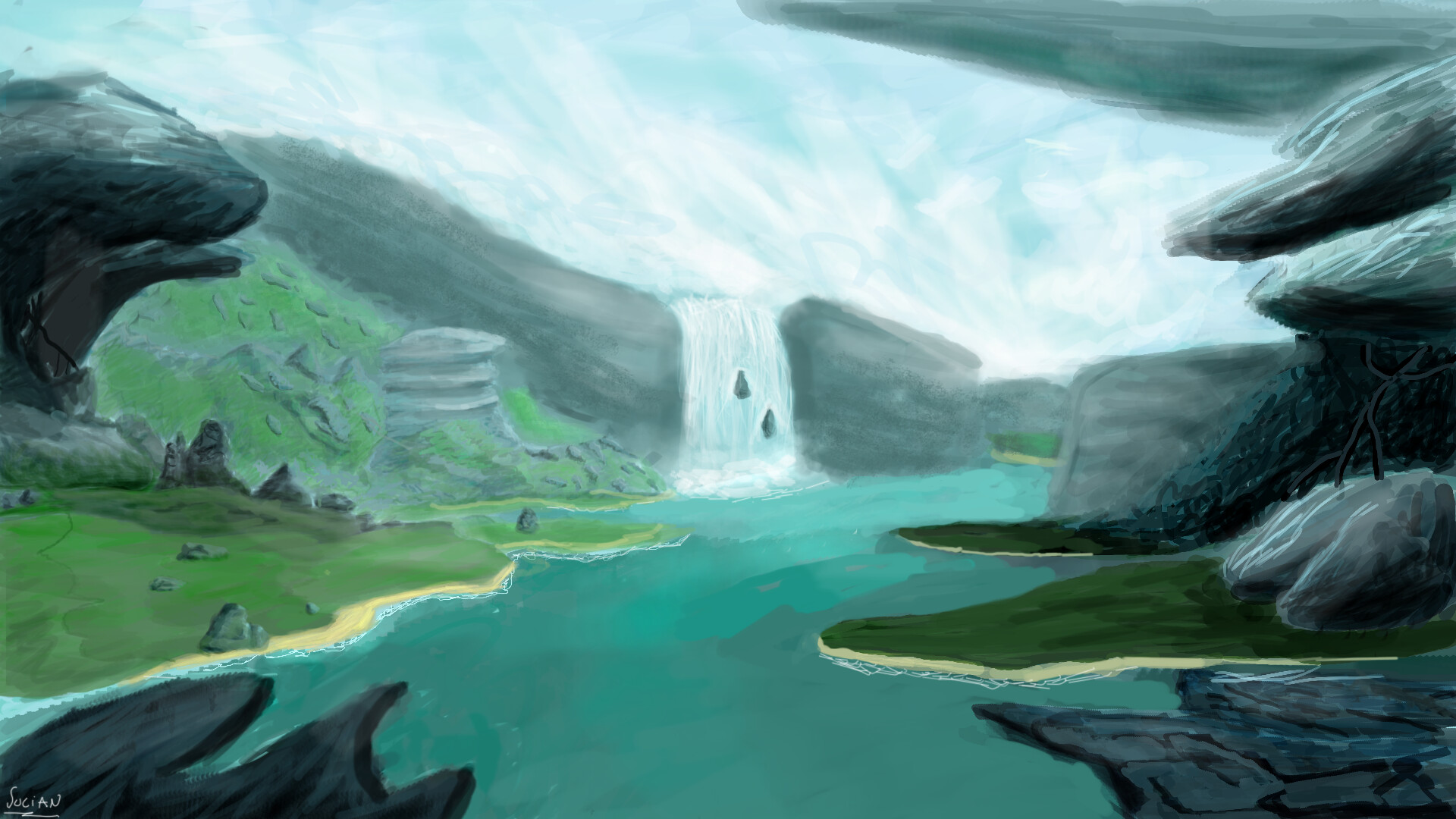 ArtStation - fantasy lake