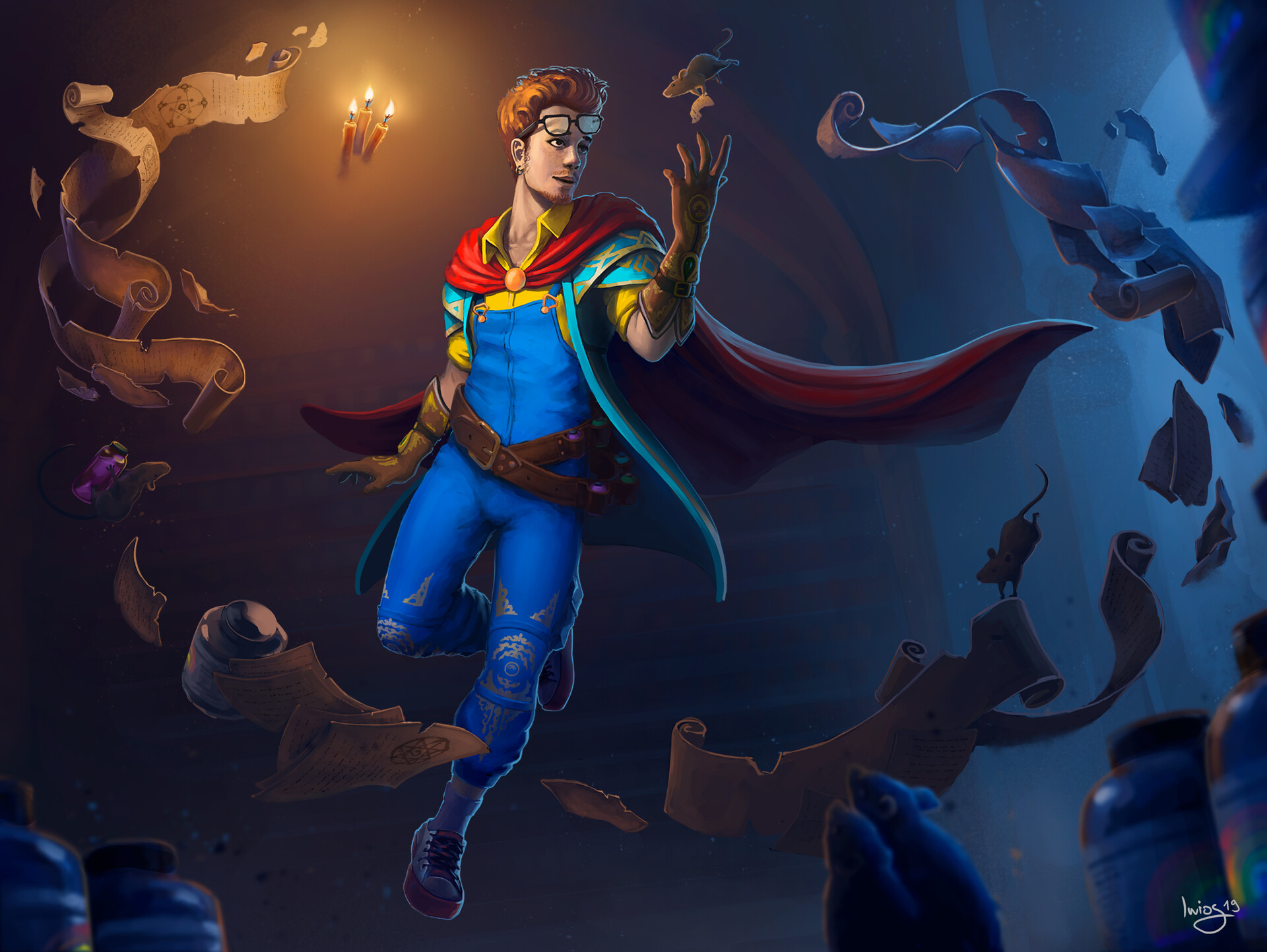 ArtStation - Wizard who manages a concentrated rainbow warehouse