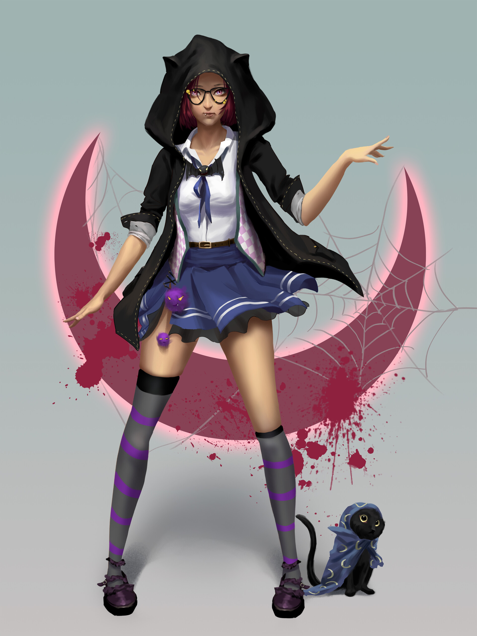 ArtStation - Vampire in school uniform