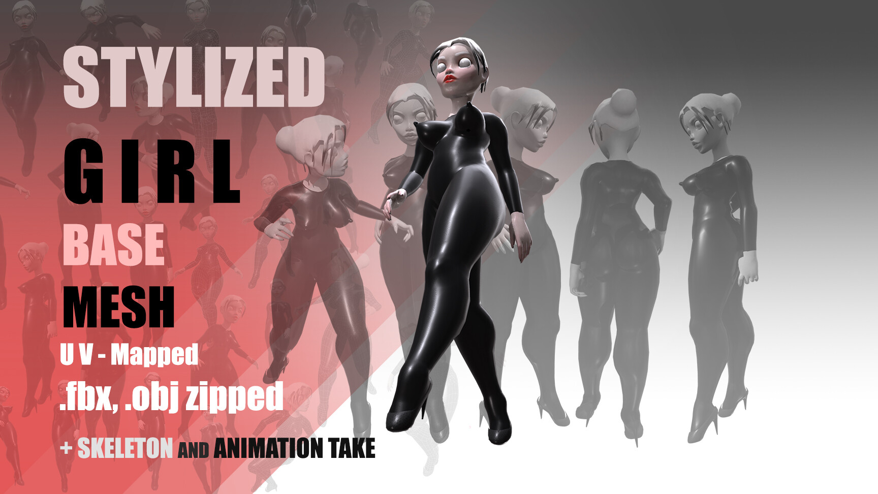 ArtStation - STYLIZED GIRL BASE MESH