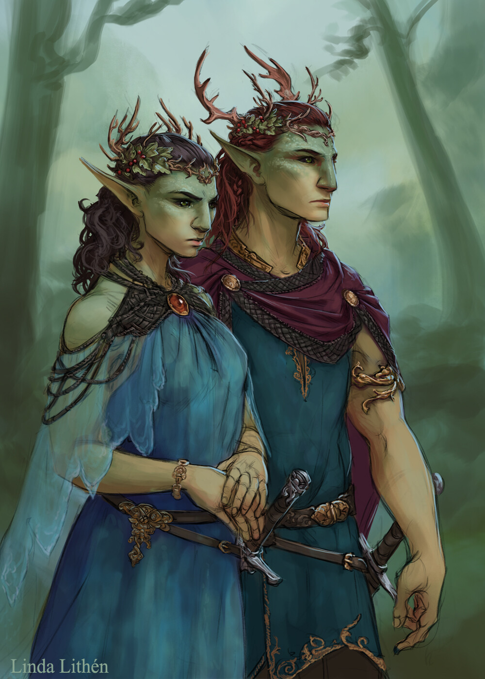Fae King and Queen by Linda Lithén : r/ImaginaryFaeries