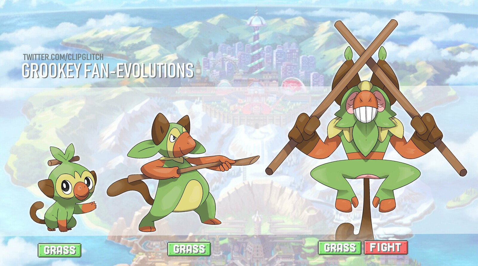 Alex Løken - Pokémon Sword and Shield starter evolutions