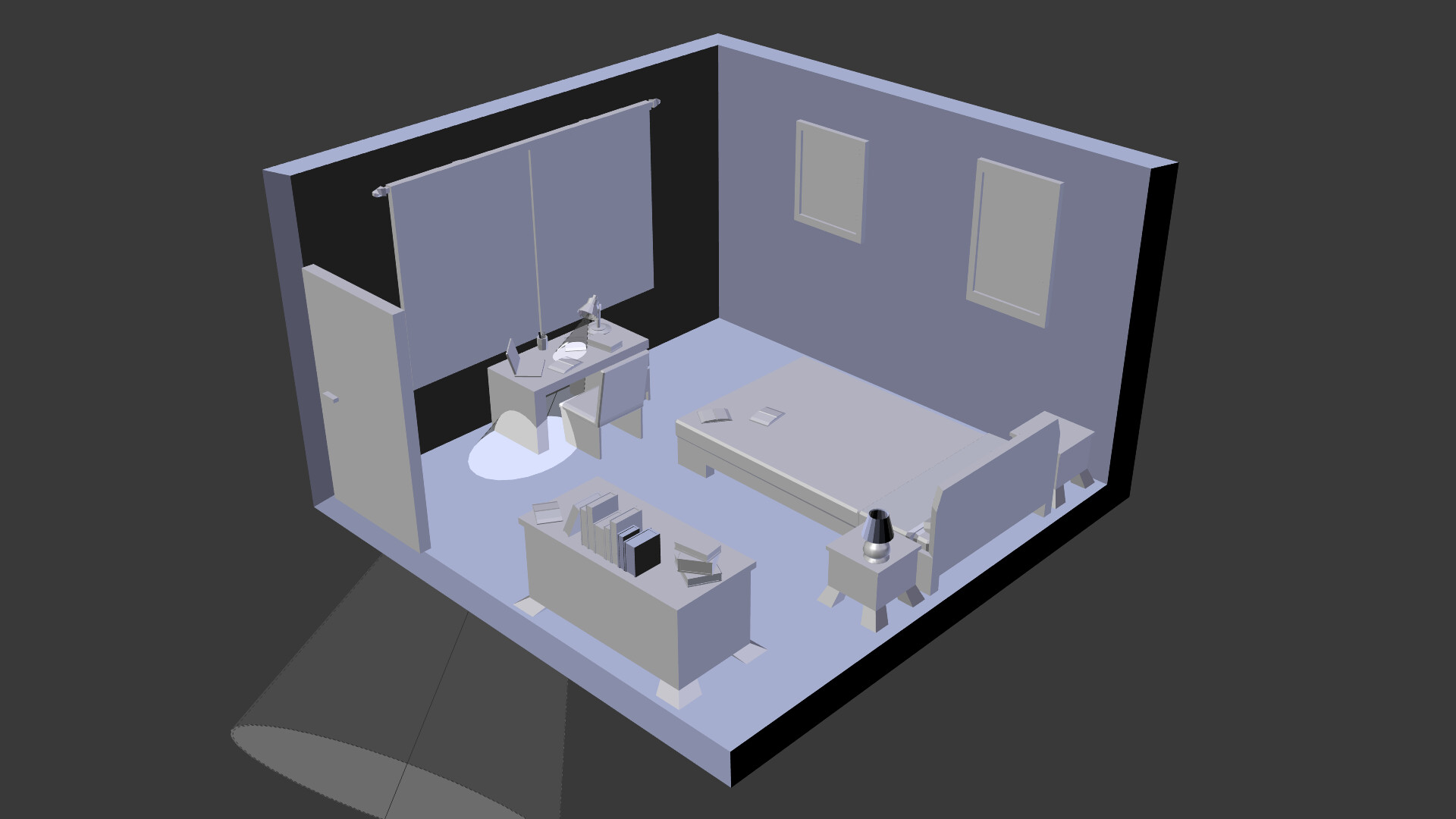 Xander Statham - Low Poly Bedroom Version 1 & 2