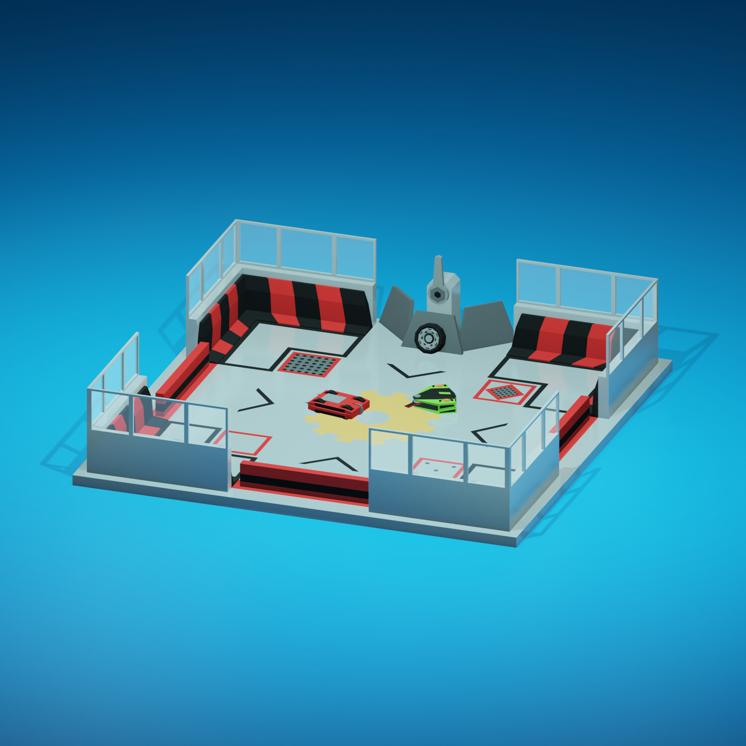 ArtStation - Lowpoly Robot Wars arena