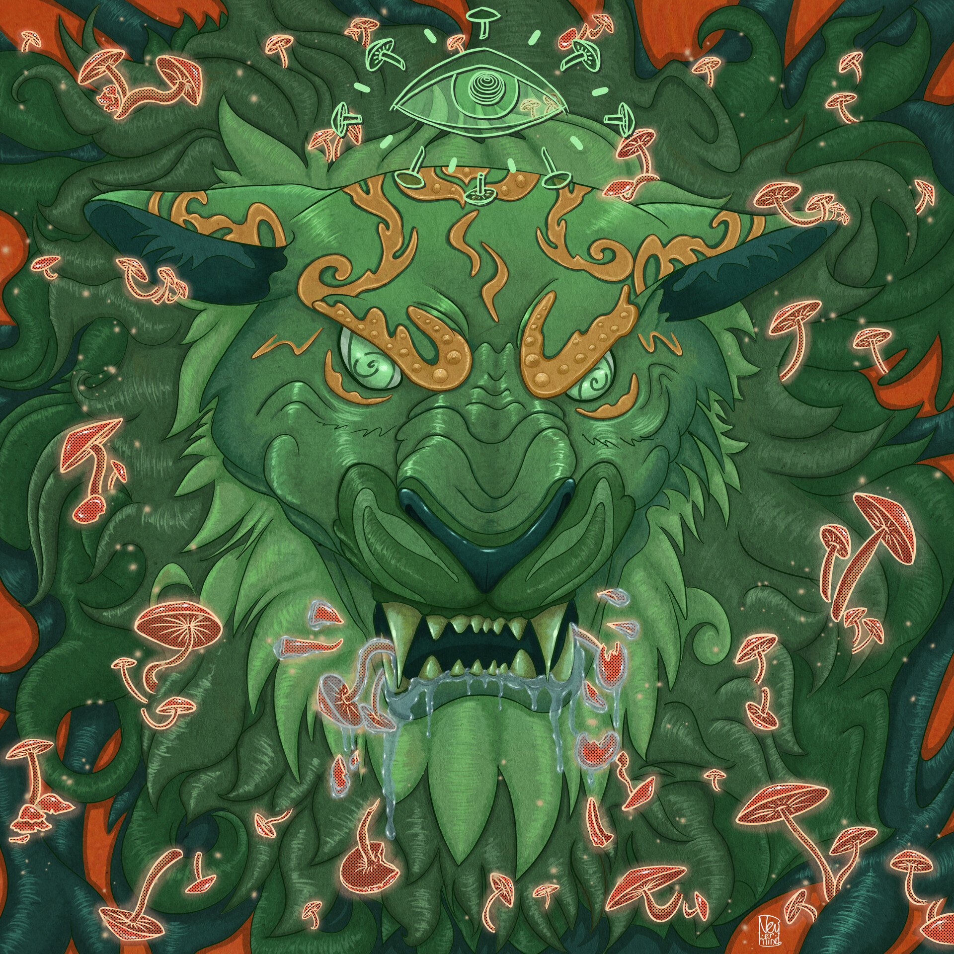 ArtStation - green tiger