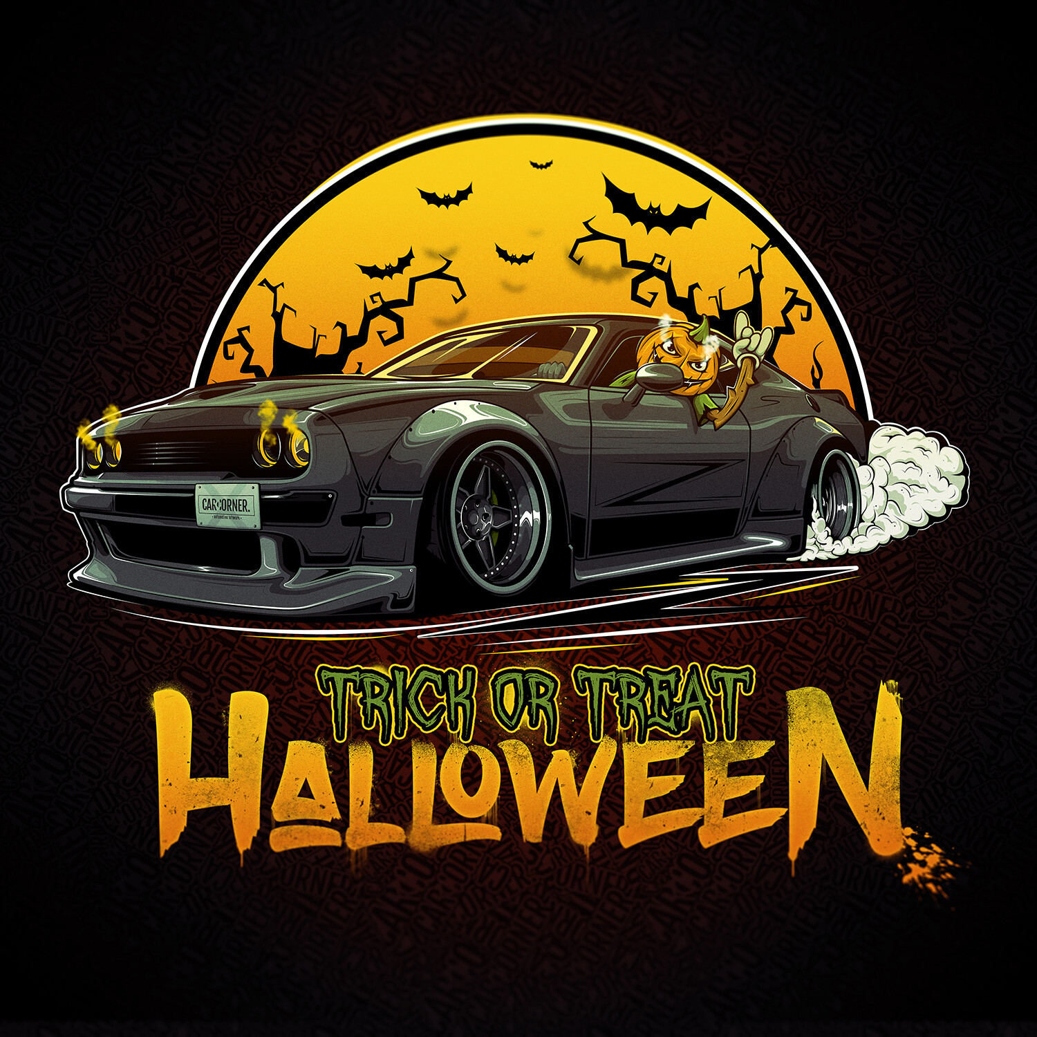 ArtStation - Dodge Challenger SRT Demon Halloween