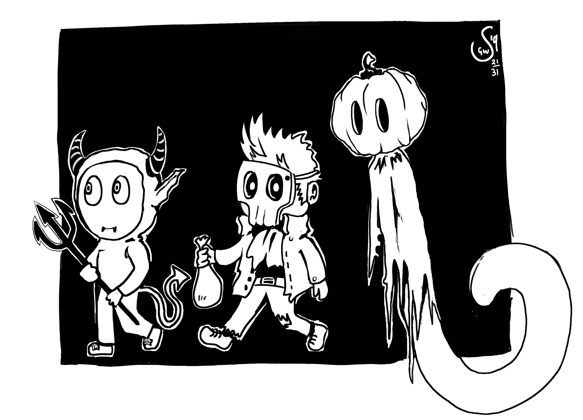 Sion Williams - Inktober 2019 Sketches