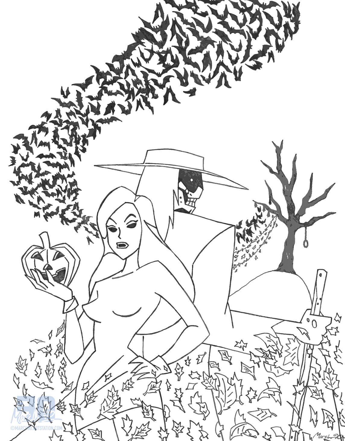 poison ivy batman coloring pages