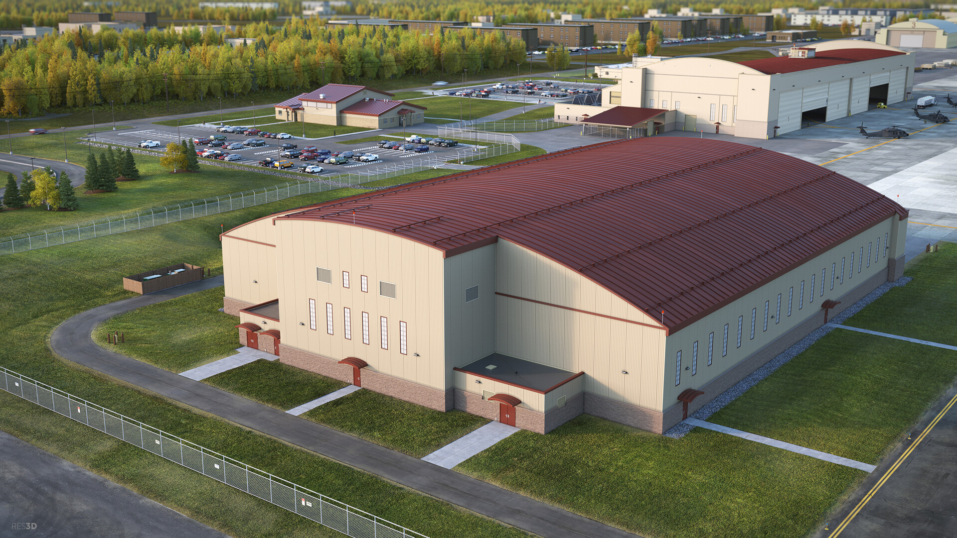 ArtStation - Military Hanger in Alaska.