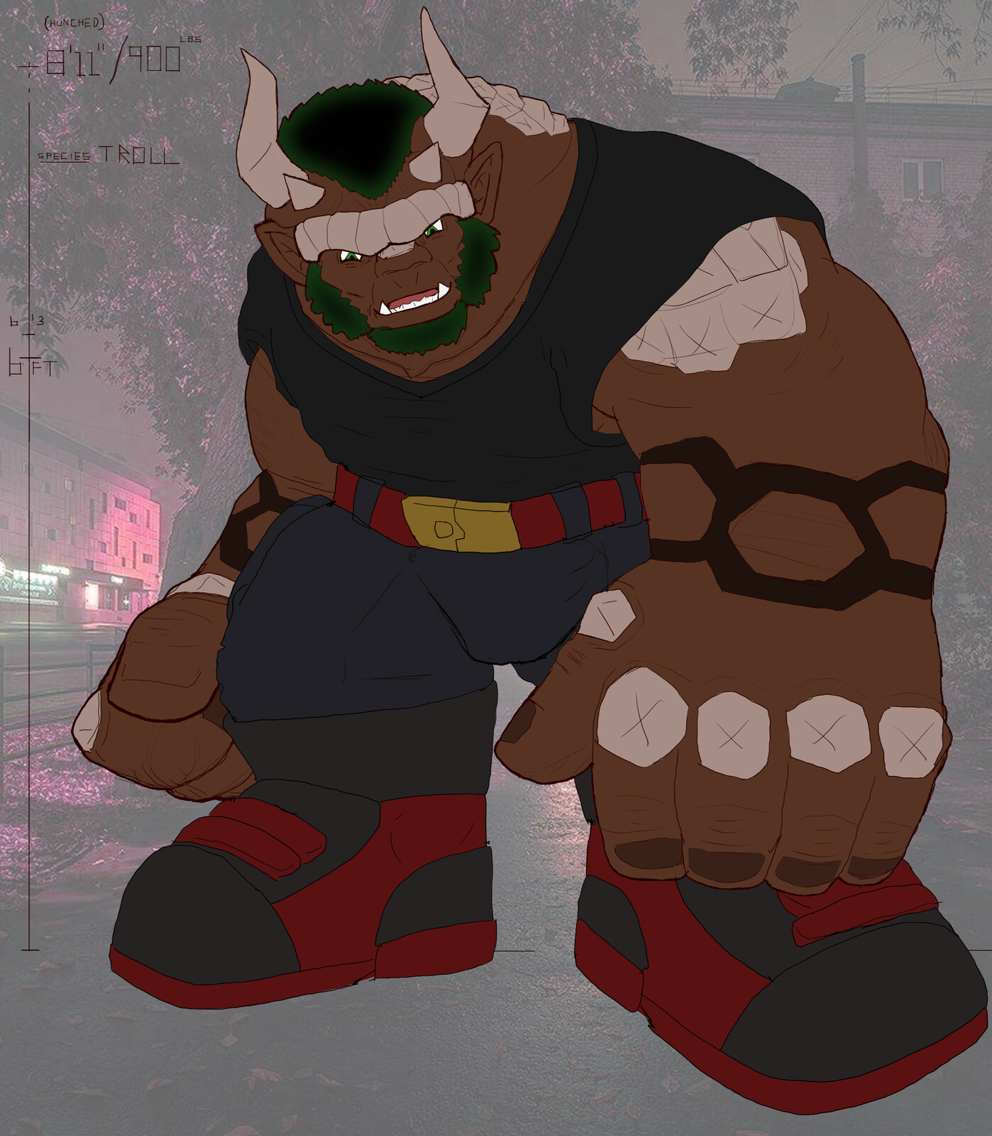 AlienOvan - Shadowrun Troll Character