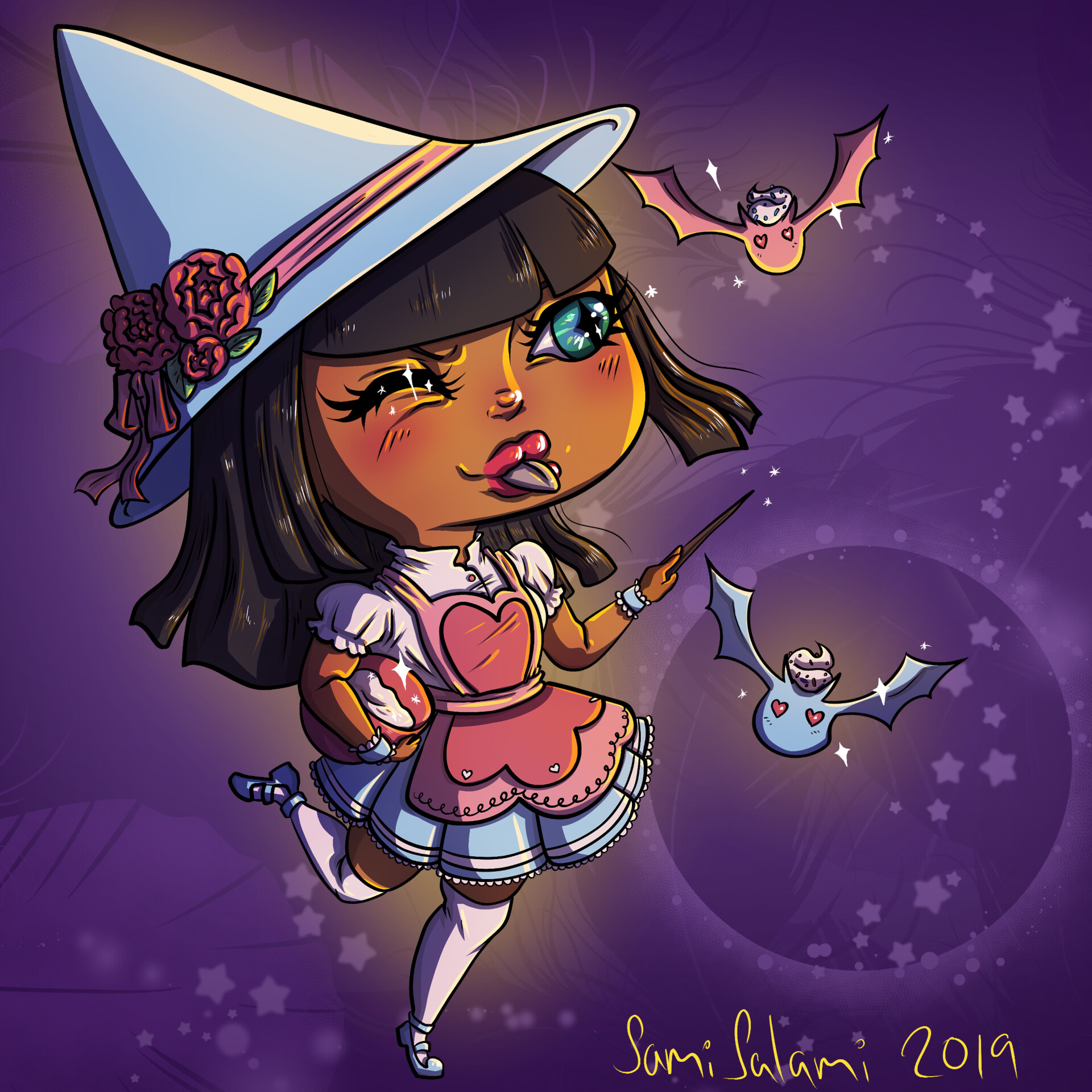 Sami Salami - Happy Halloween! Spooky Witch Chibis