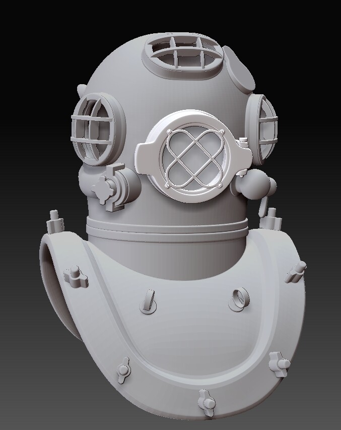 ArtStation - Deep Sea Diving Helmet