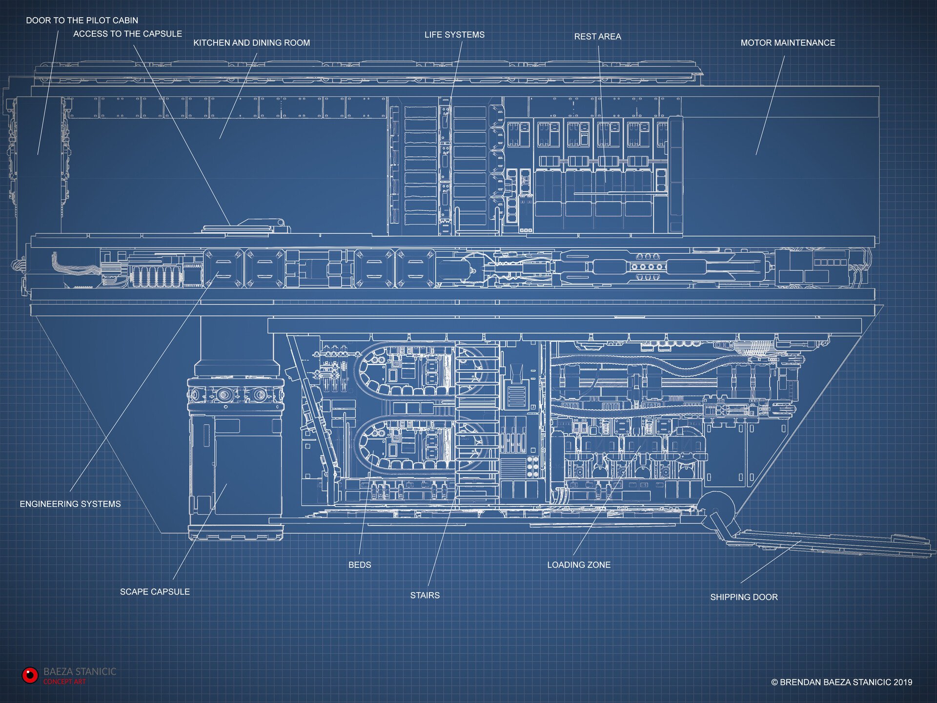 ArtStation - SHIP INTERIOR WIP