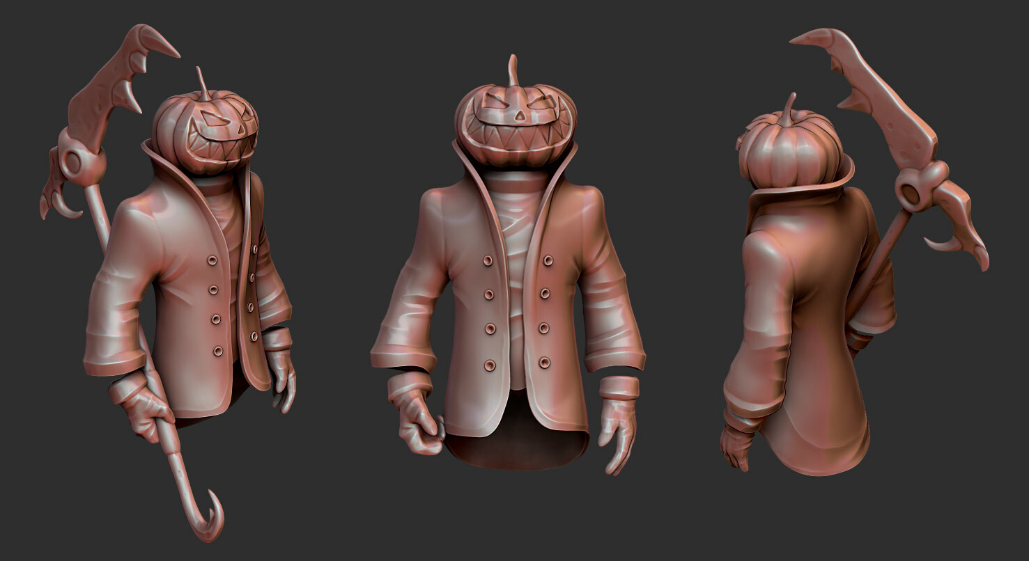 3dExtrude Tutorials - Stylized Pumpkin Character