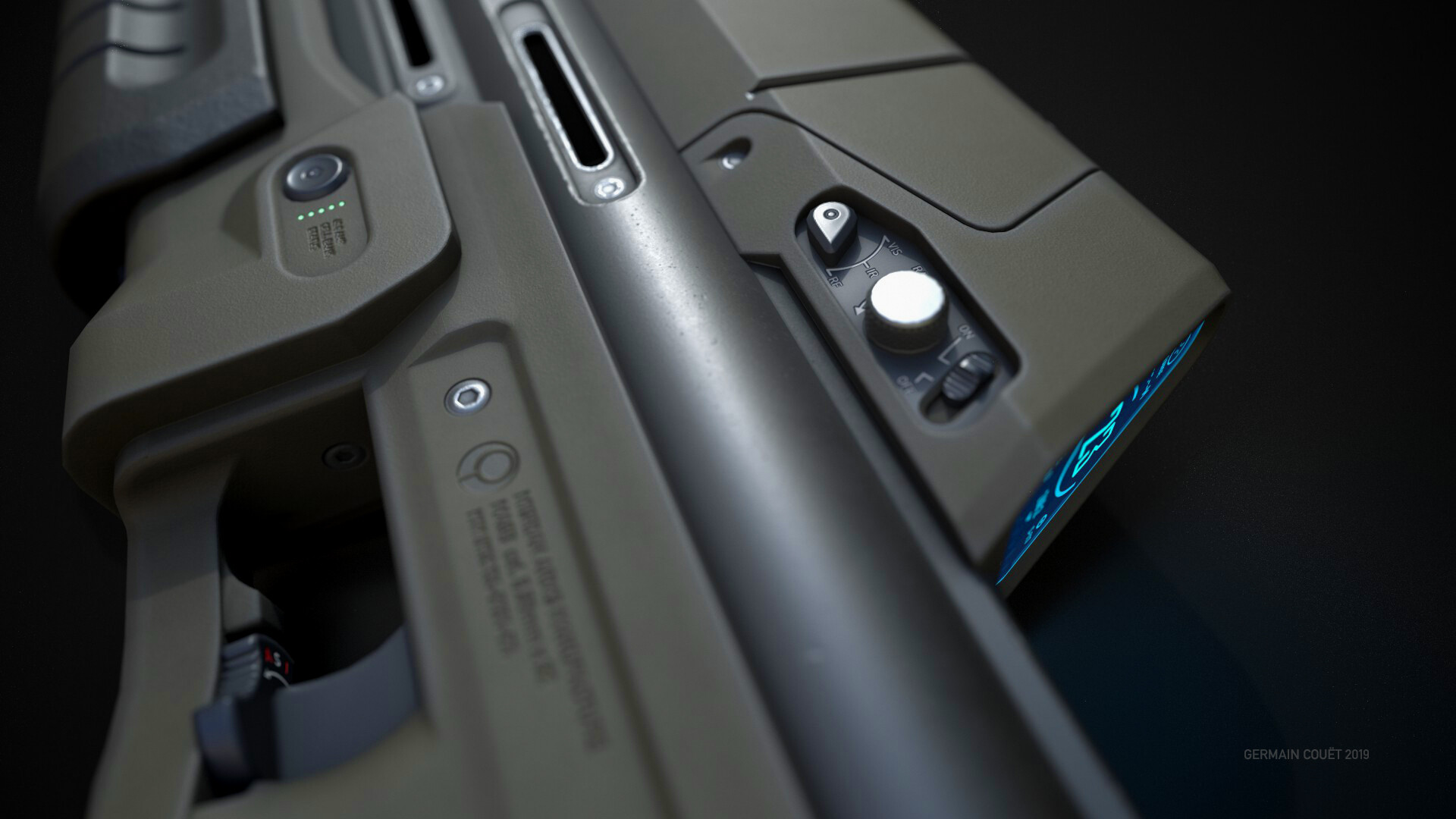 Germain Couet - Halo CE Assault Rifle - Design Refresh