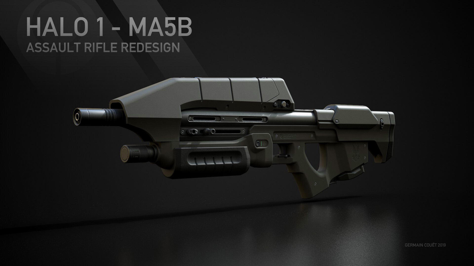 Germain Couet - Halo CE Assault Rifle - Design Refresh