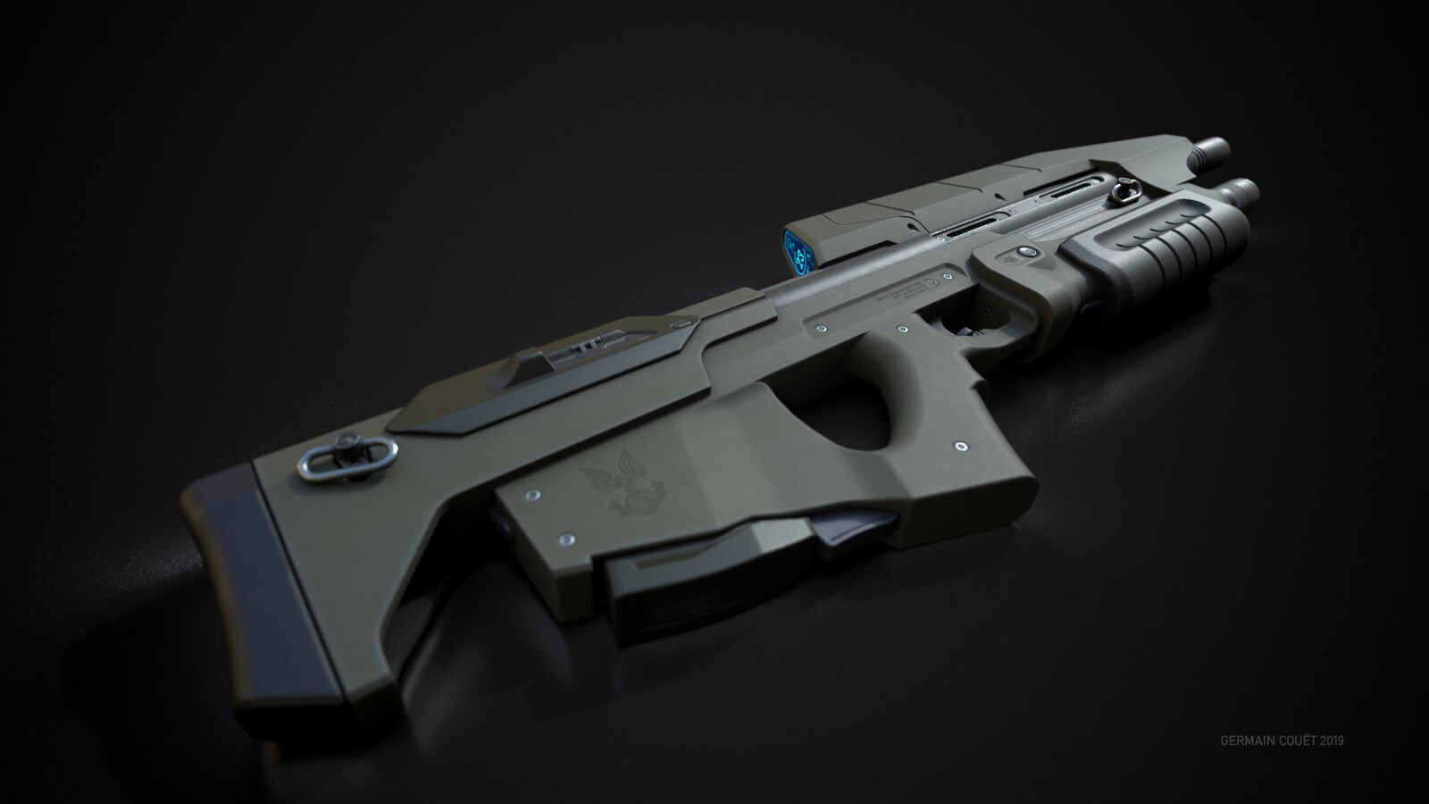 Germain Couet - Halo CE Assault Rifle - Design Refresh