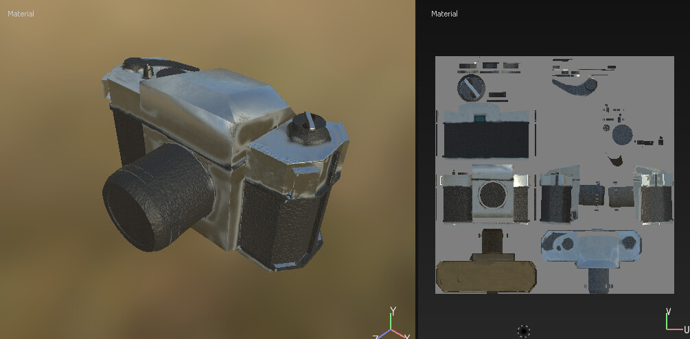 ArtStation - Camera in Substance Painter/3ds Max Low and High Poly