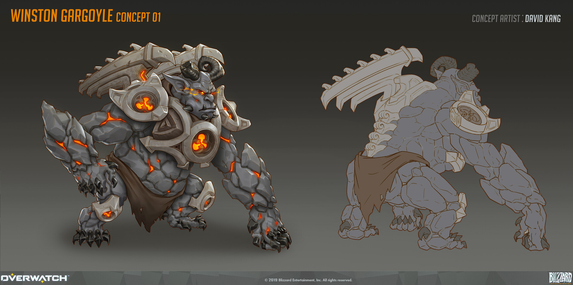 ArtStation - Winston Gargoyle skin concept