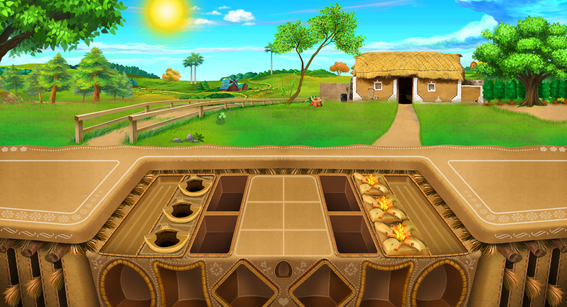 ArtStation - Village THEME cooking table