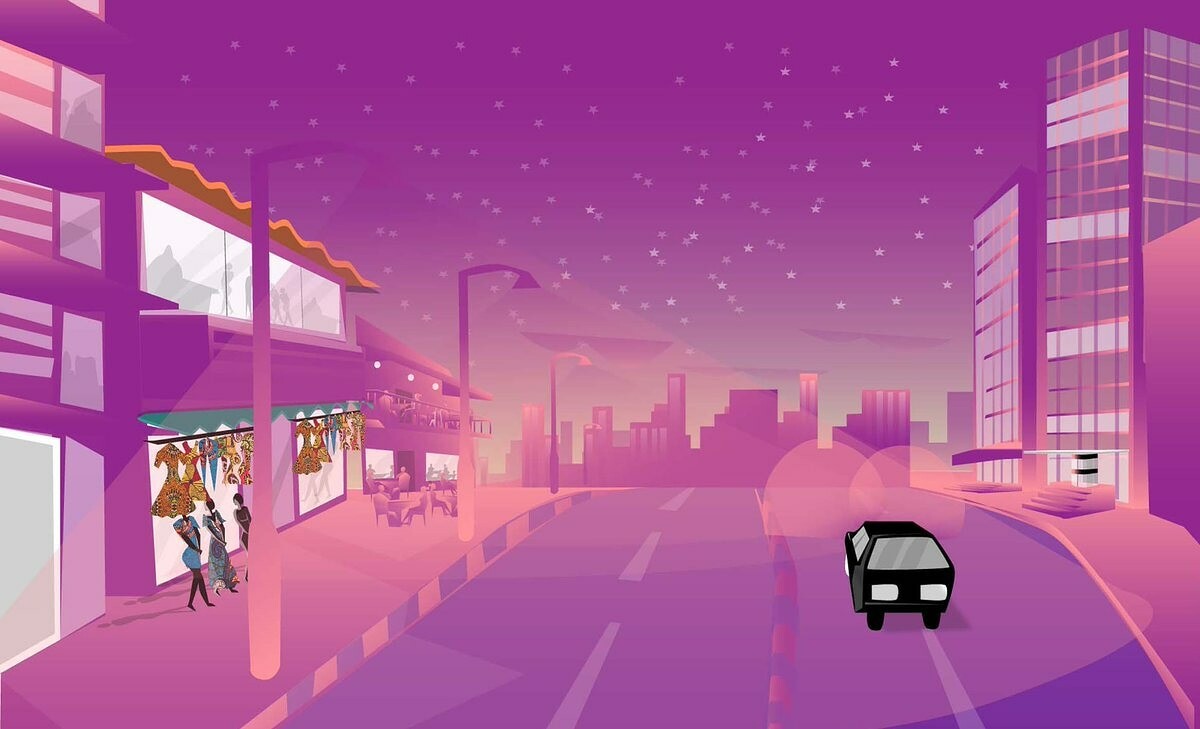 ArtStation - Purple town