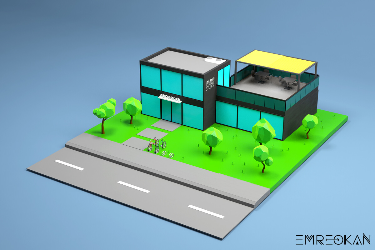 ArtStation - Low Poly Office