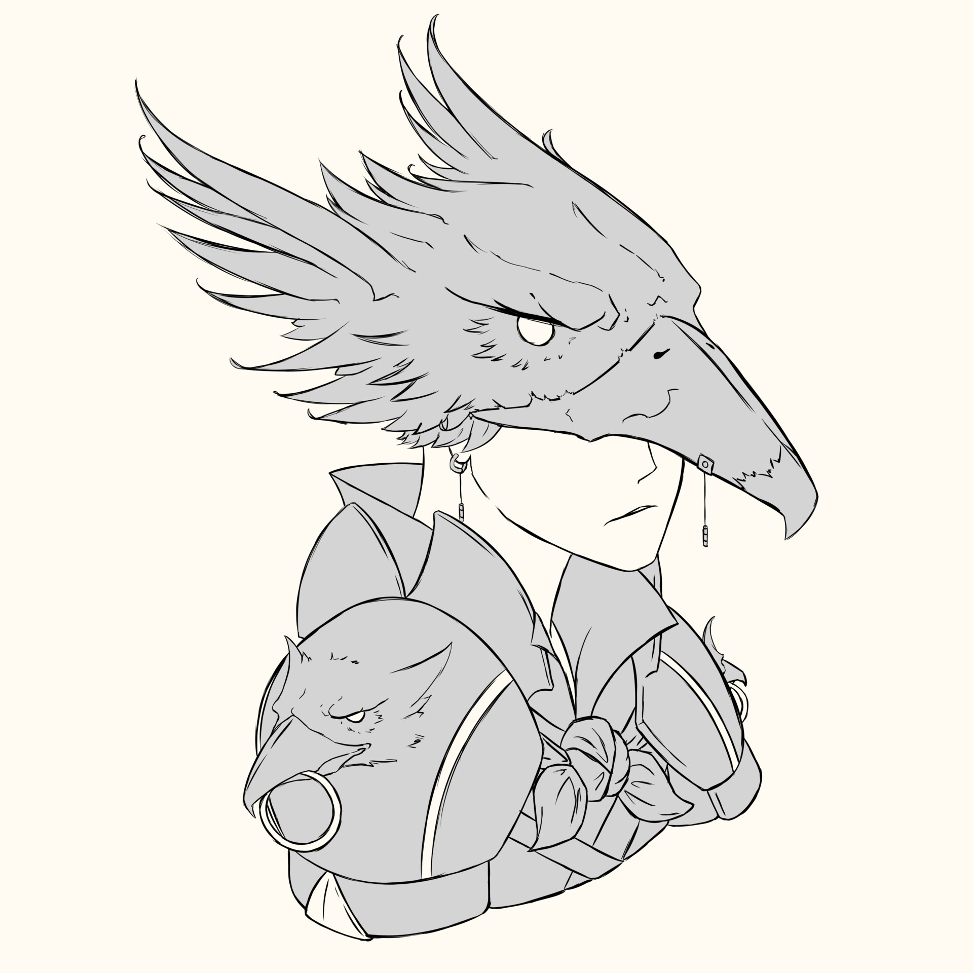 ArtStation - Inktober Day 4- The Gryphon Knight