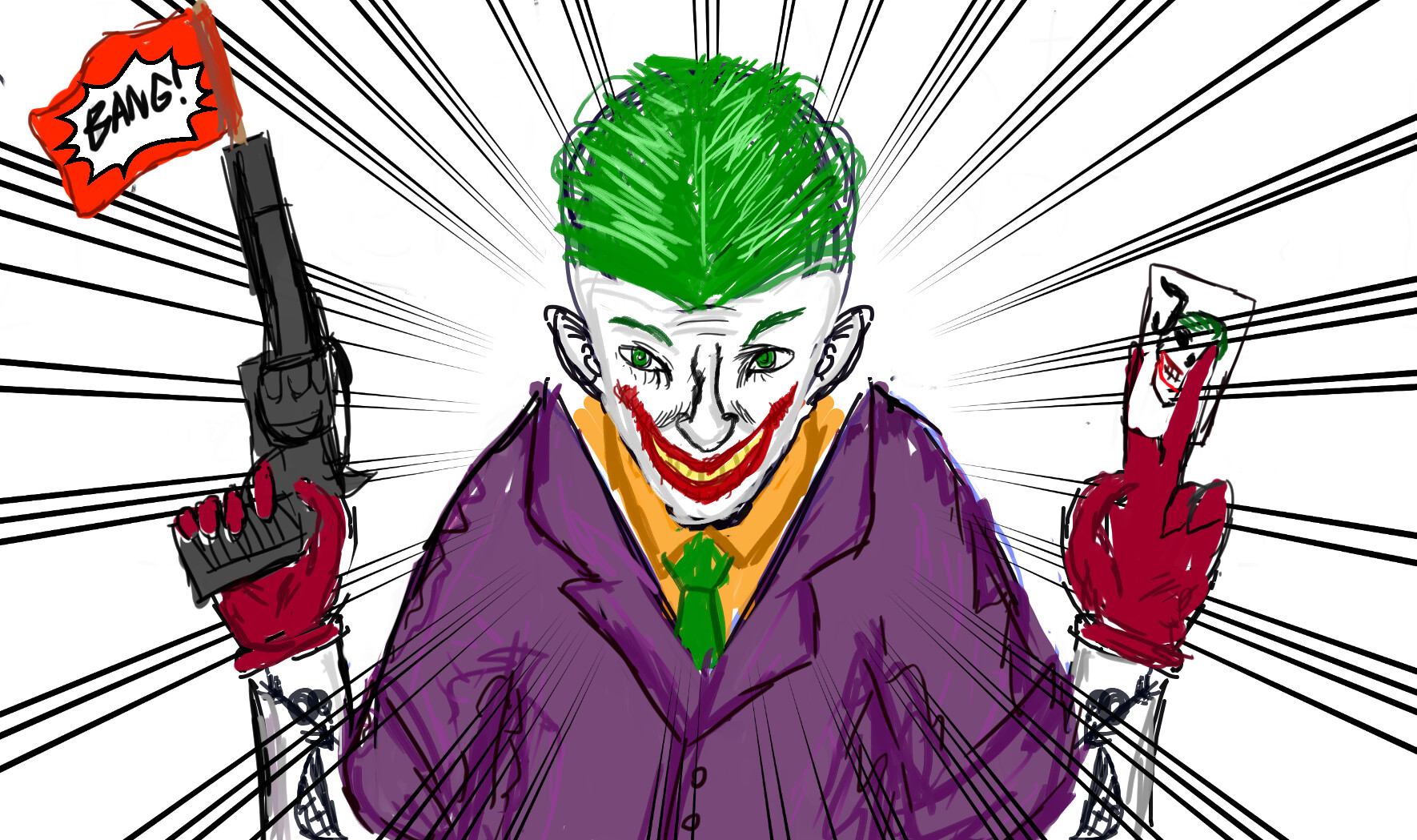 Joker Bang Gun Art